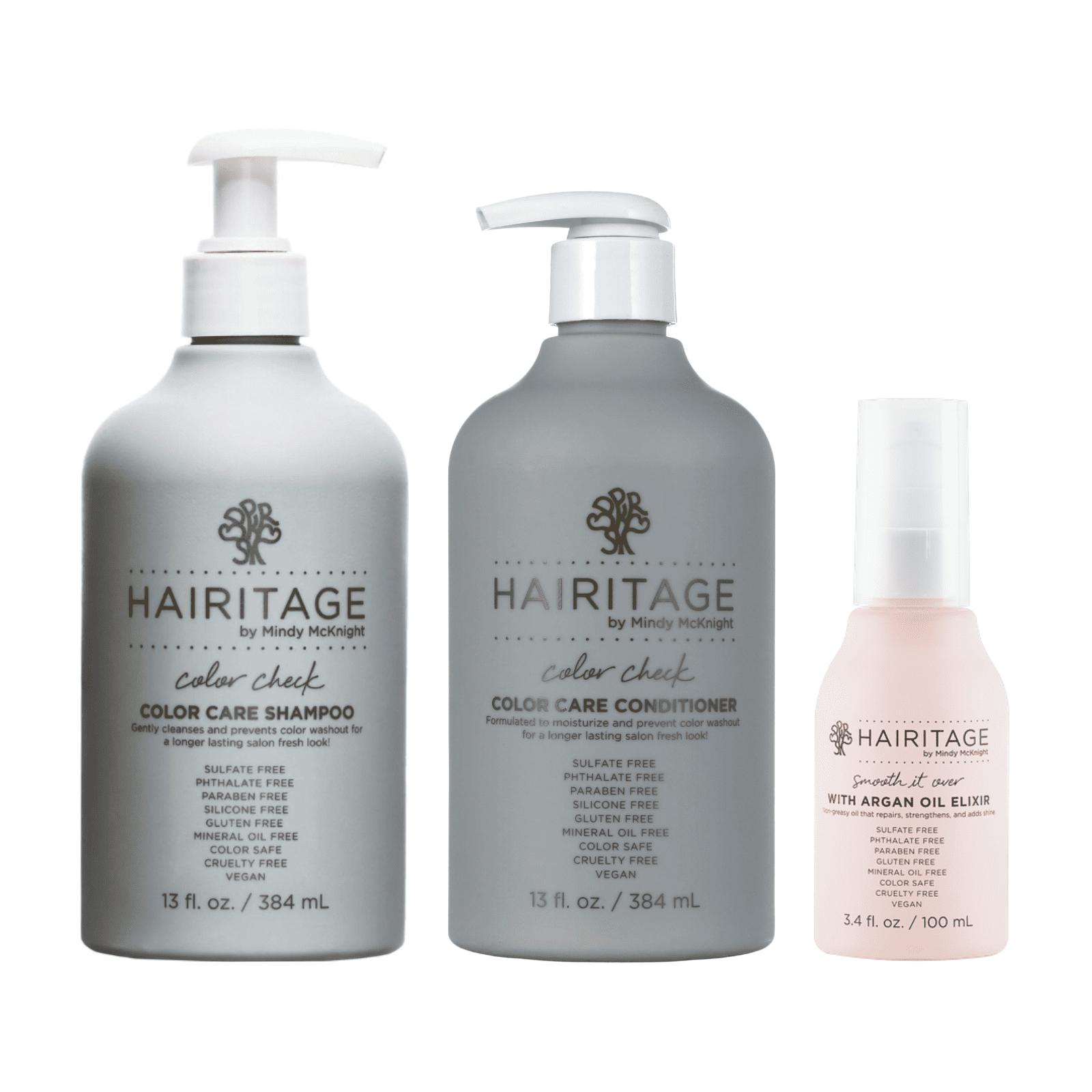 Hairitage Color Check Shampoo and Conditioner Set with Argan Hair Oil ...