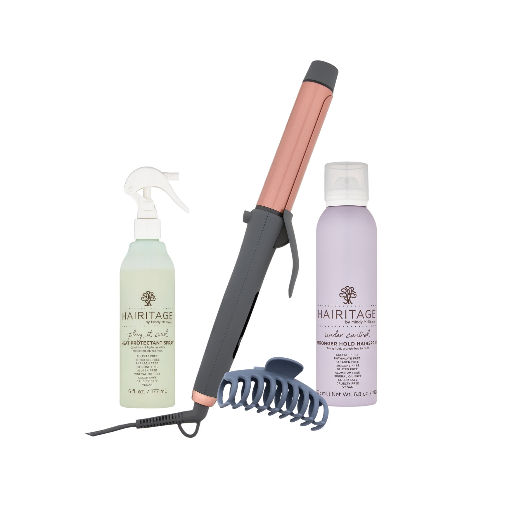 Hairitage Curling Iron Set: 1.25" Ceramic Curling Iron for Medium to ...