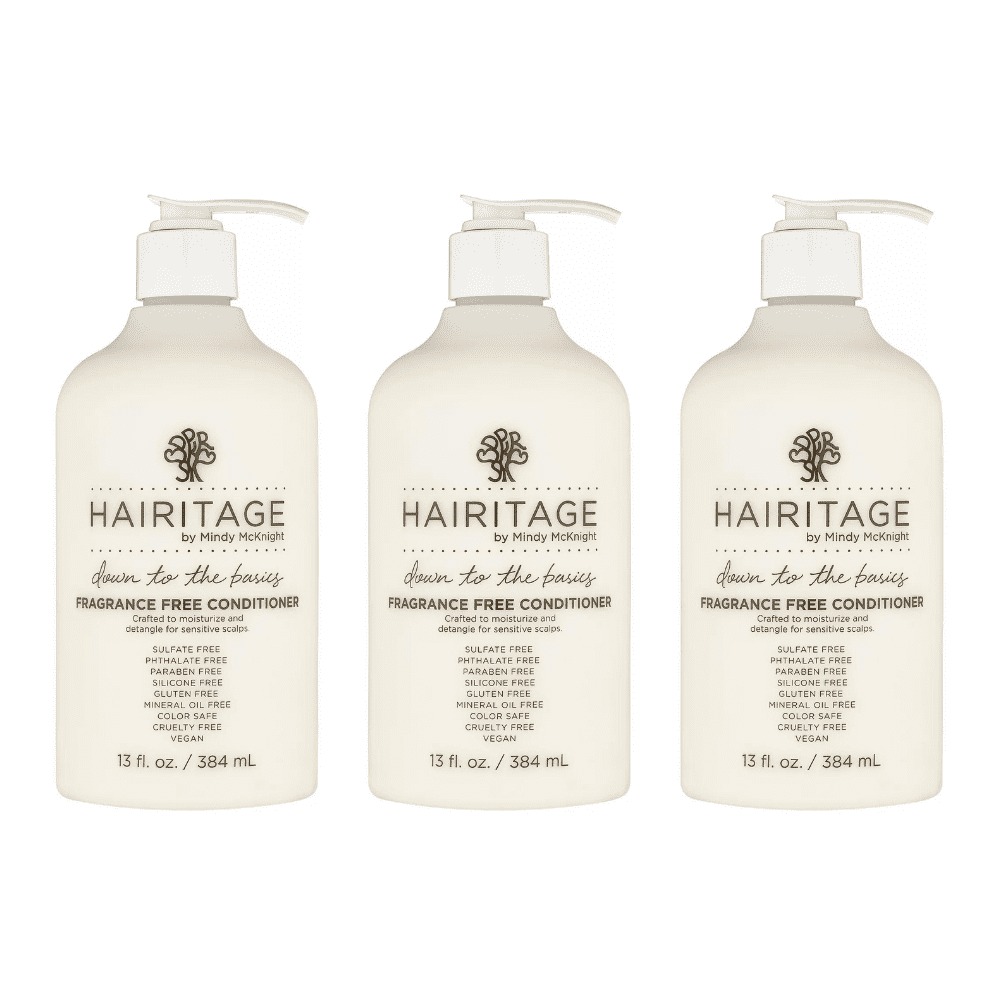 Hairitage Conditioner for Dry Hair, 13 fl oz, Pack of 3, Deep Moisture ...