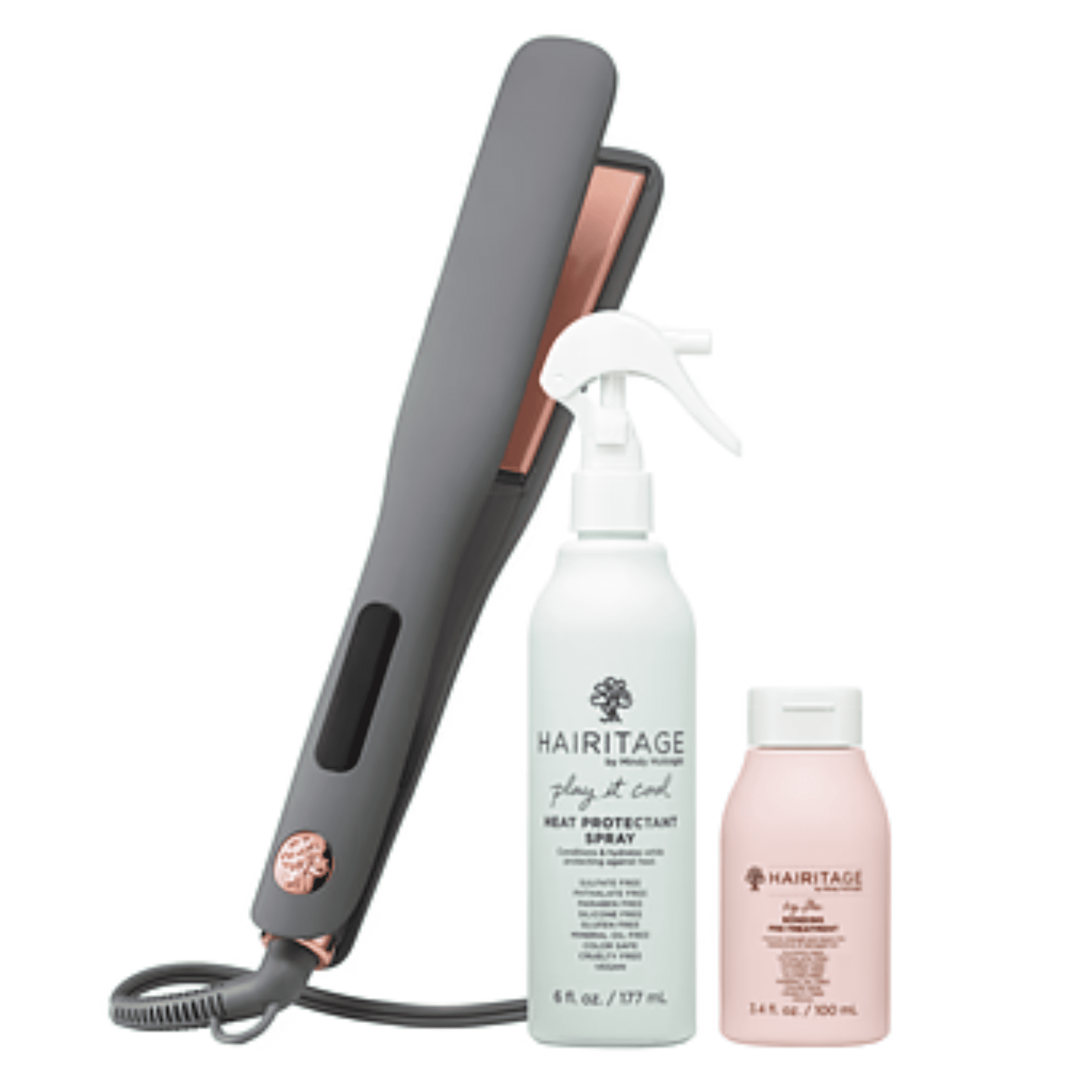 Hairitage Hair Tools Set: 1" Ceramic Tourmaline Hair Straightner / Flat ...
