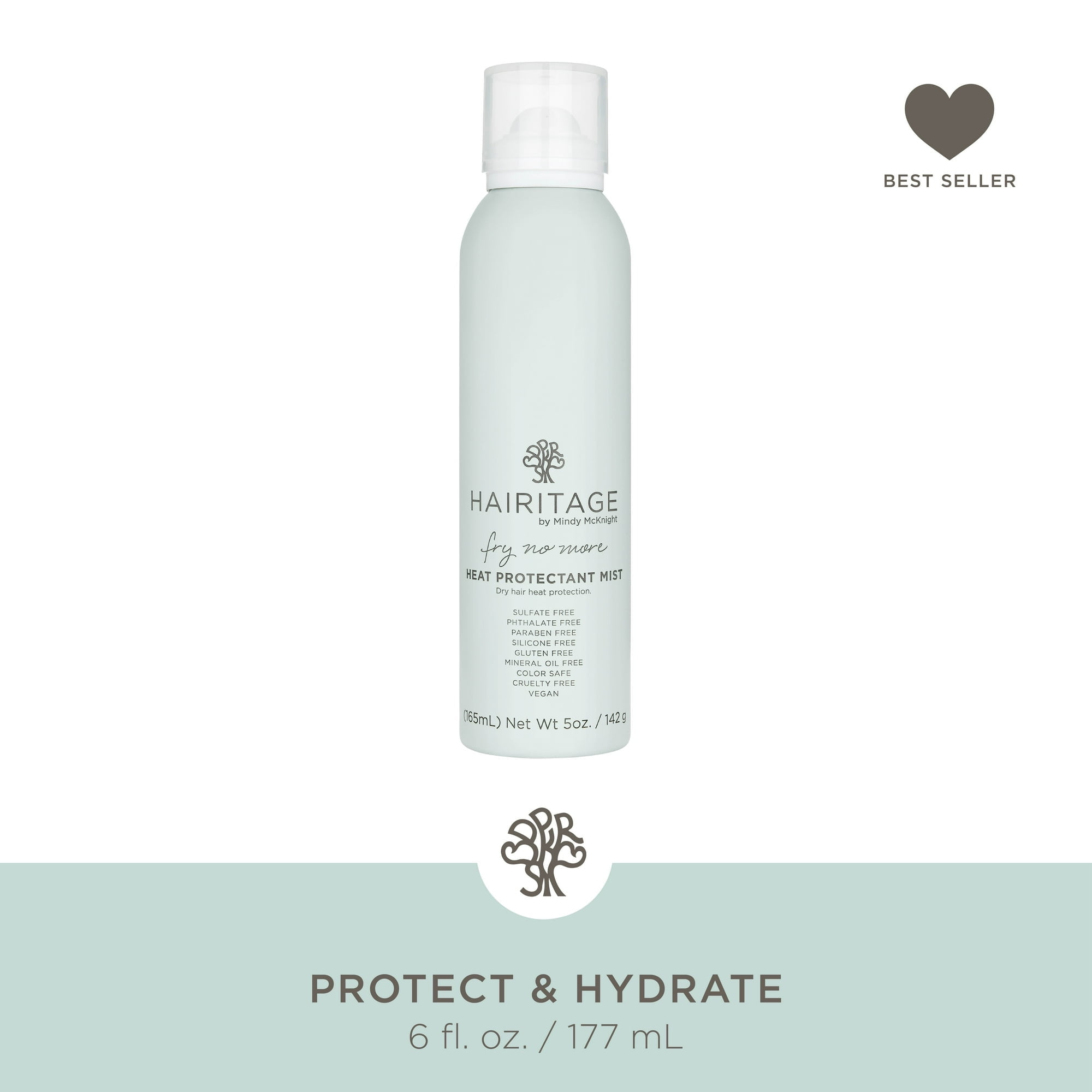 Hairitage Heat Protectant Spray for Re-Heat Styling on Dry Hair ...