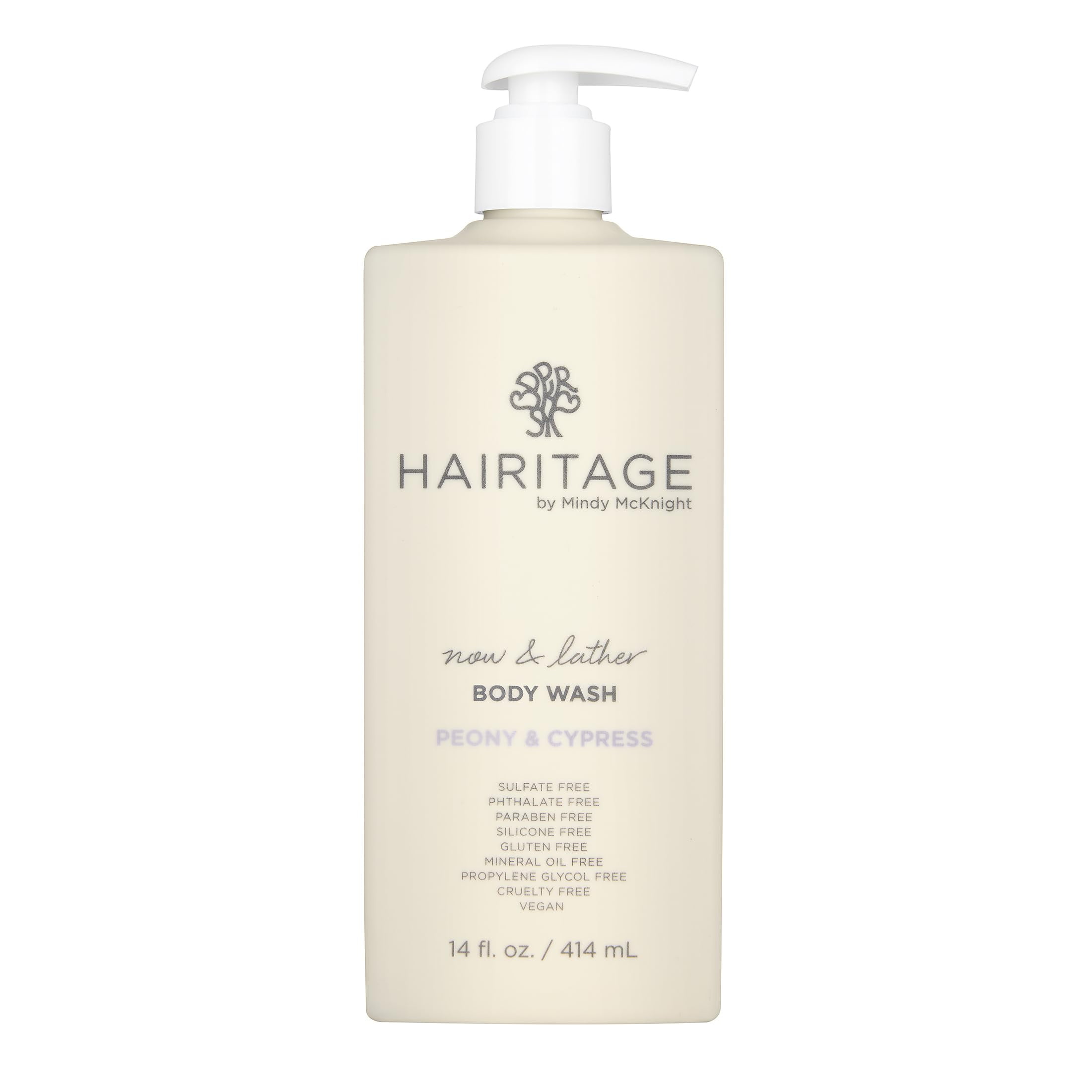 Hairitage Now & Lather Peony & Cypress Scented Body Wash for Women, Men ...