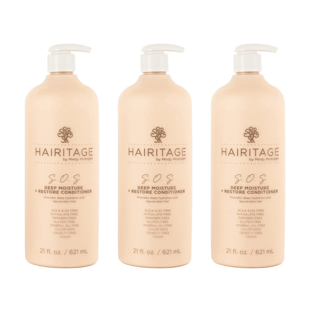 Hairitage SOS Deep Moisture + Restore Deep Conditioner, 21 fl oz (Pack ...