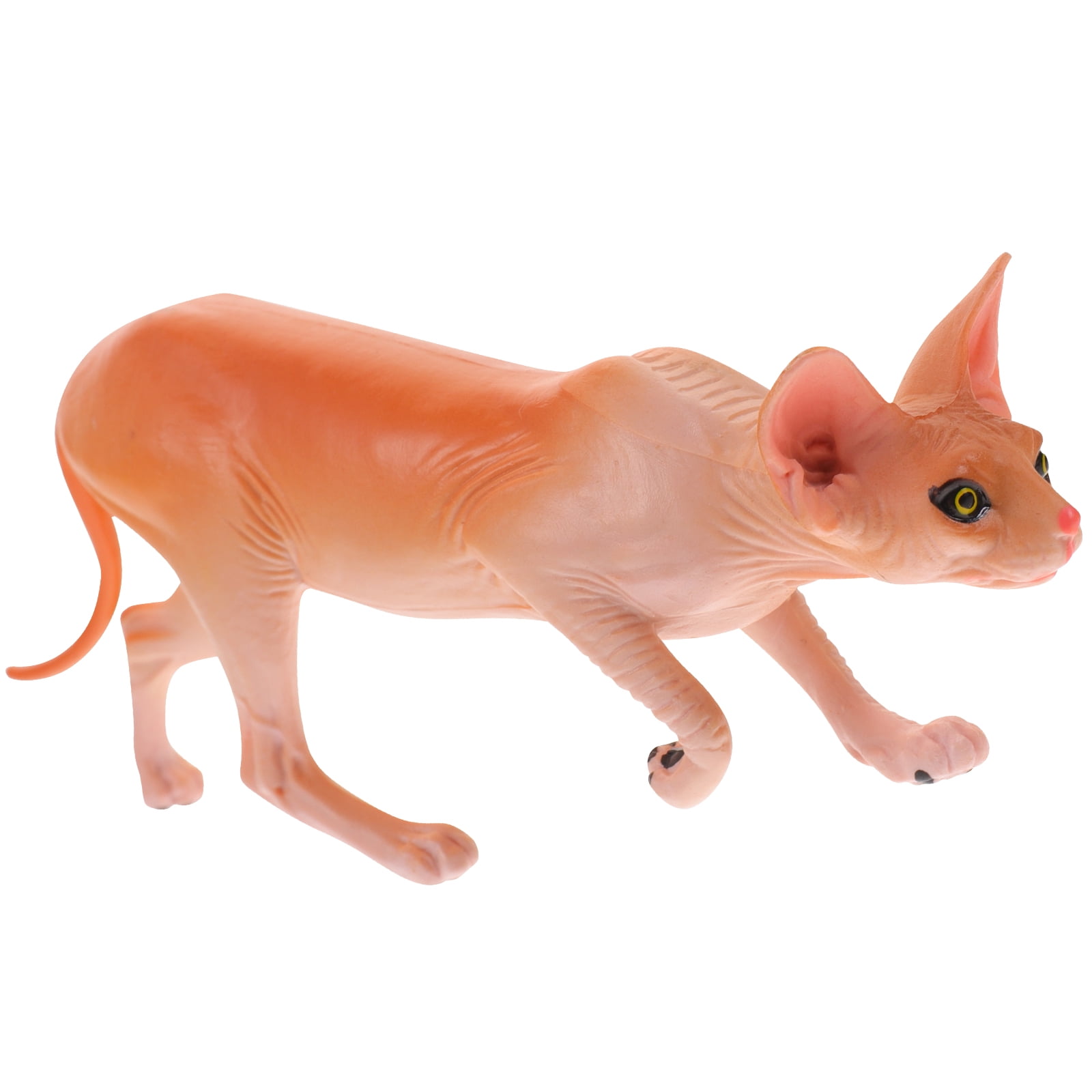 MLINS Lifelike Plastic Cat Figurine for Kids Playing Orange Color ...