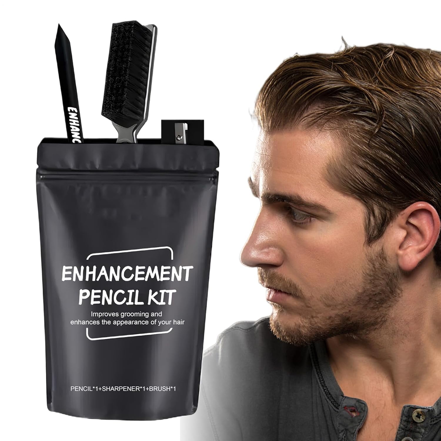 Hairline Enhancement Pencil Kit, Beard Liner Filler, Barber Chalk Stick ...