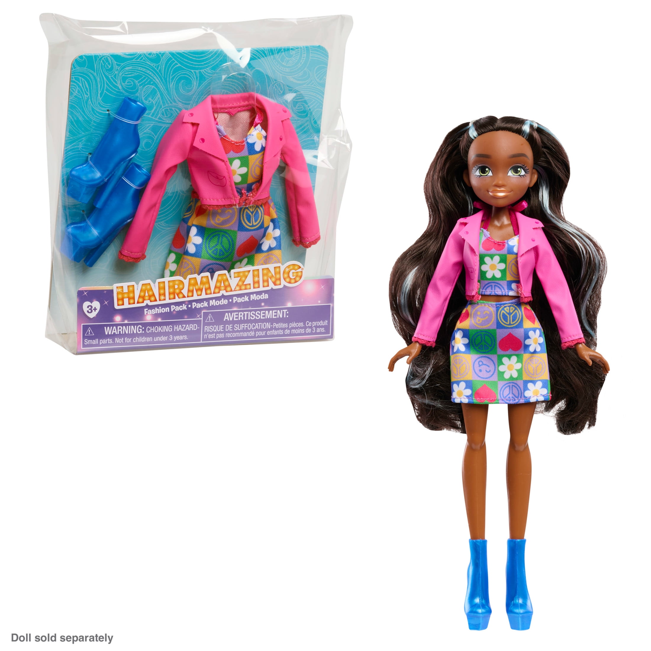 Hairmazing Fashion Outfits and Accessories Assortment, 11.75-in Dolls ...