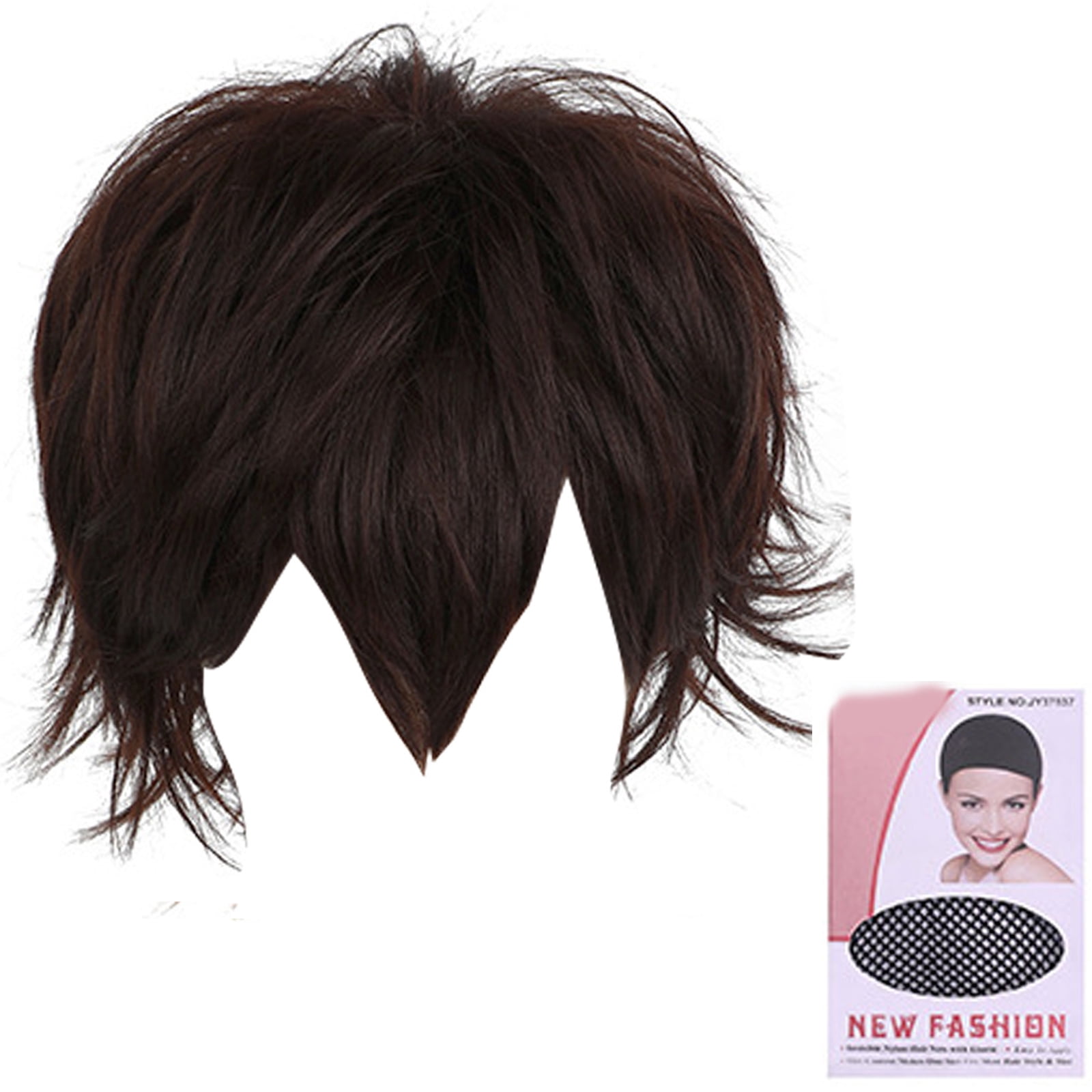 Hairpiece Short Hair Wigs Full Head Toupee for Halloween Holiday Cool ...