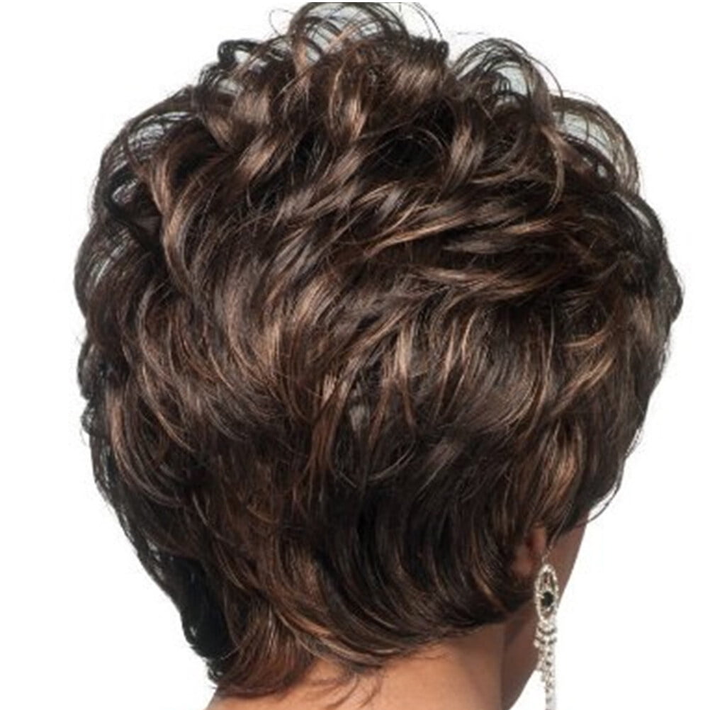 Hairpiece Swirl Topper with Bangs for Women Woman Dark Brown - Walmart.com
