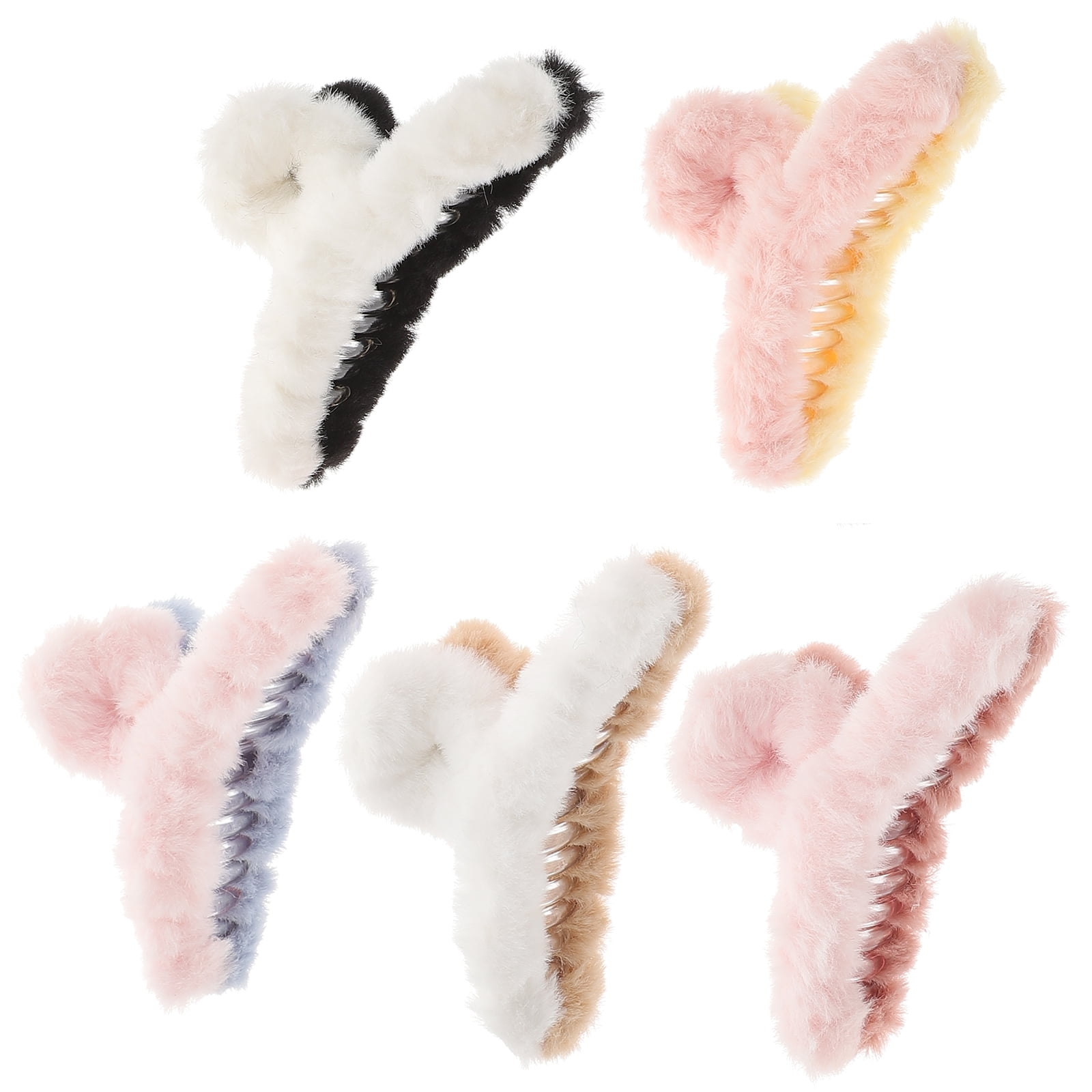 Hairpin Fuzzy Jaw Clips Women Accessory Plush Barrettes for Simple Claw ...