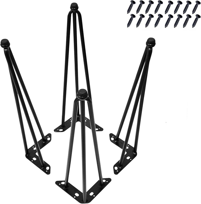 Hairpin Metal Table Legs 18 Inch Legs for Furniture Coffee Bench Dining ...