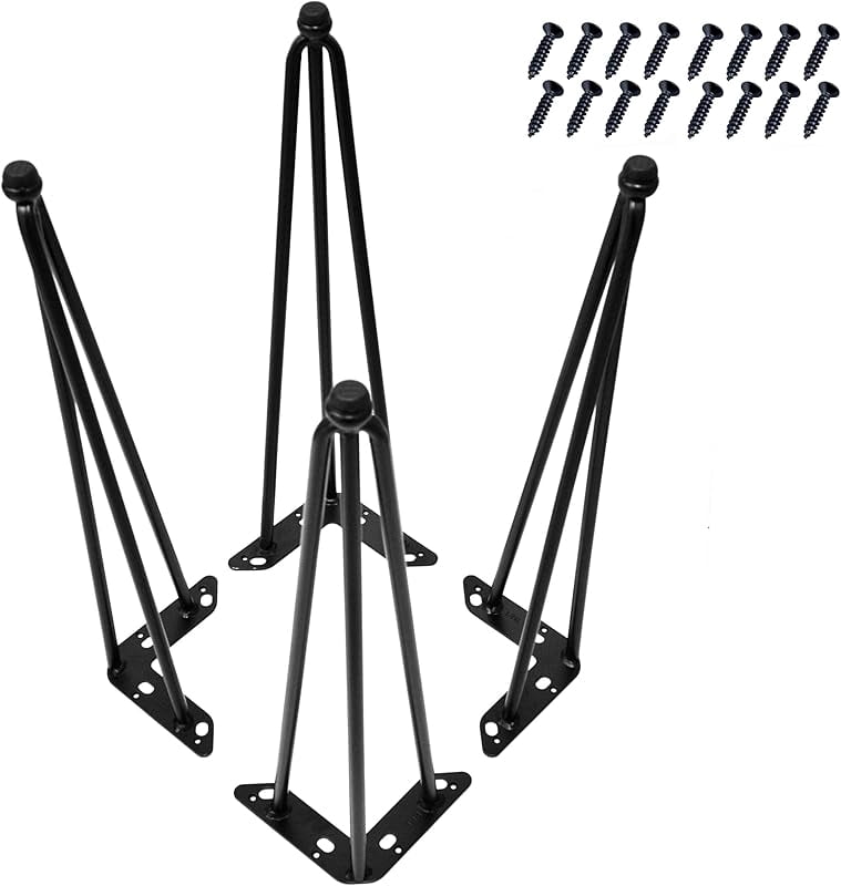 Hairpin Metal Table Legs 20 Inch Legs for Furniture Coffee Bench Dining ...