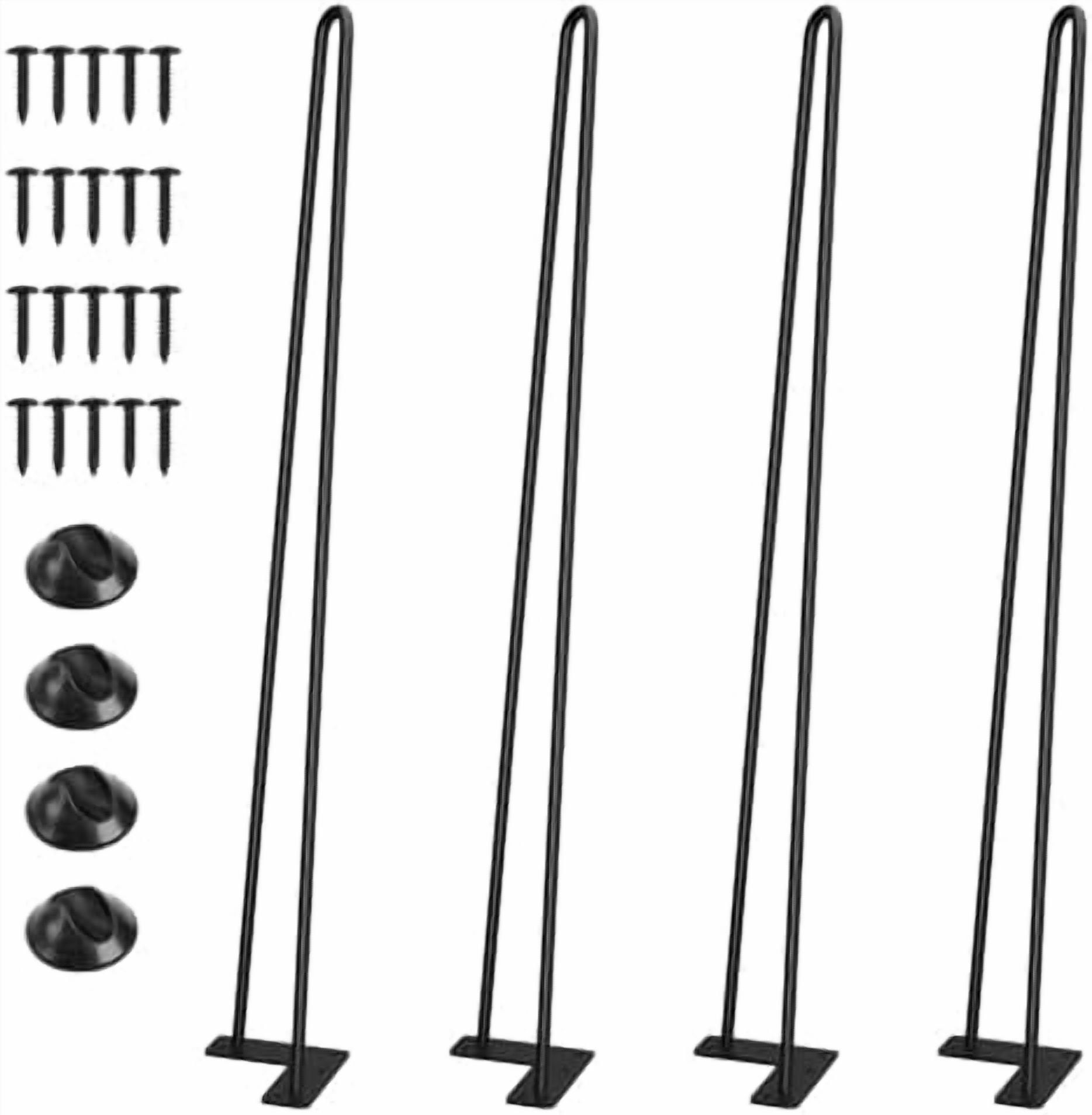 Hairpin Table Legs 26 Inch, 3/8" Solid Metal Legs for DIY Bench Desk ...