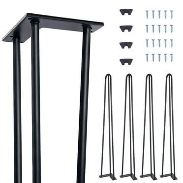 SKYSHALO 16" Solid Steel Adjustable Desk Legs Office Table Furniture ...