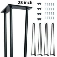 LTL Duraline Table Legs Wired Black Steel 16", Set of 4 - Walmart.com
