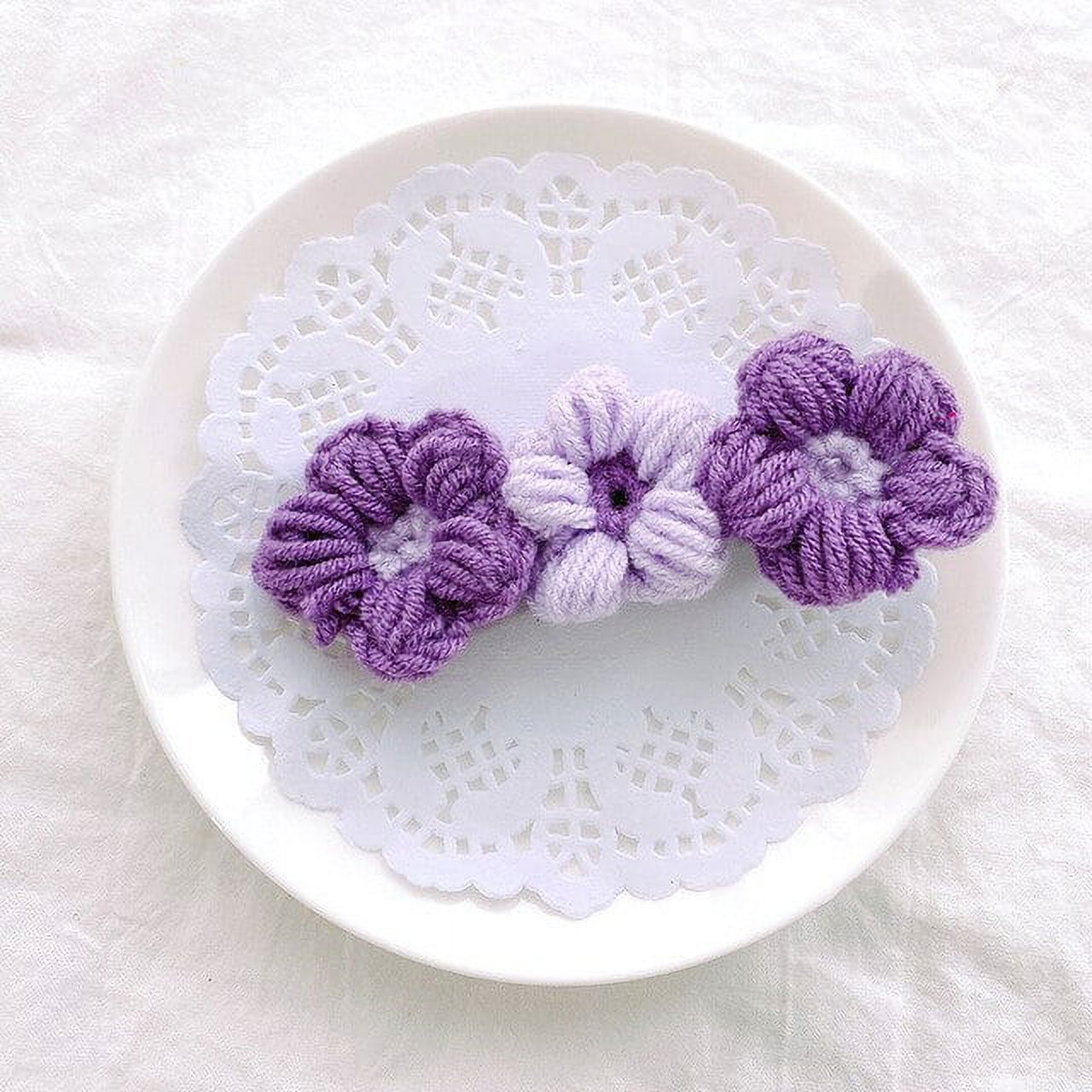 Hairpins Kids Flower Bow Baby Hair Clips Hand-knitted Wool Hairpin ...