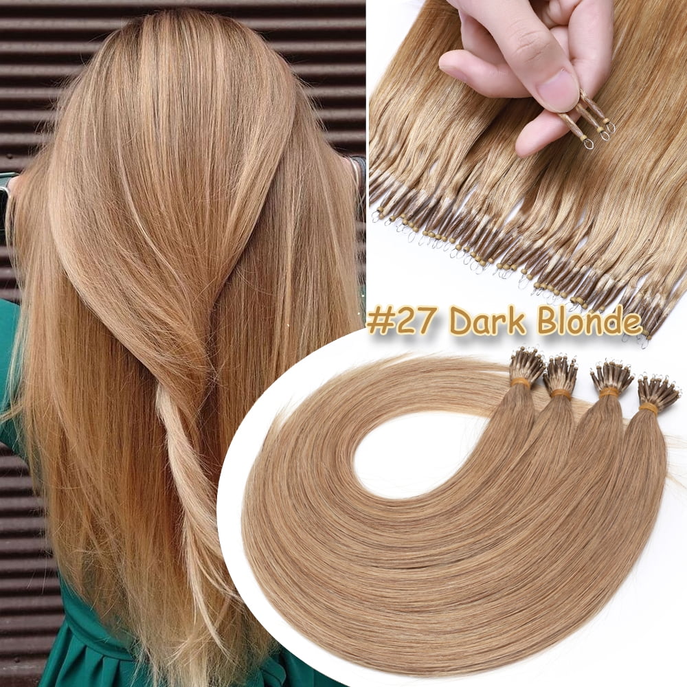Hairro 27 Nano Tips Extensions Nano Bead 100 Human Hair Extensions