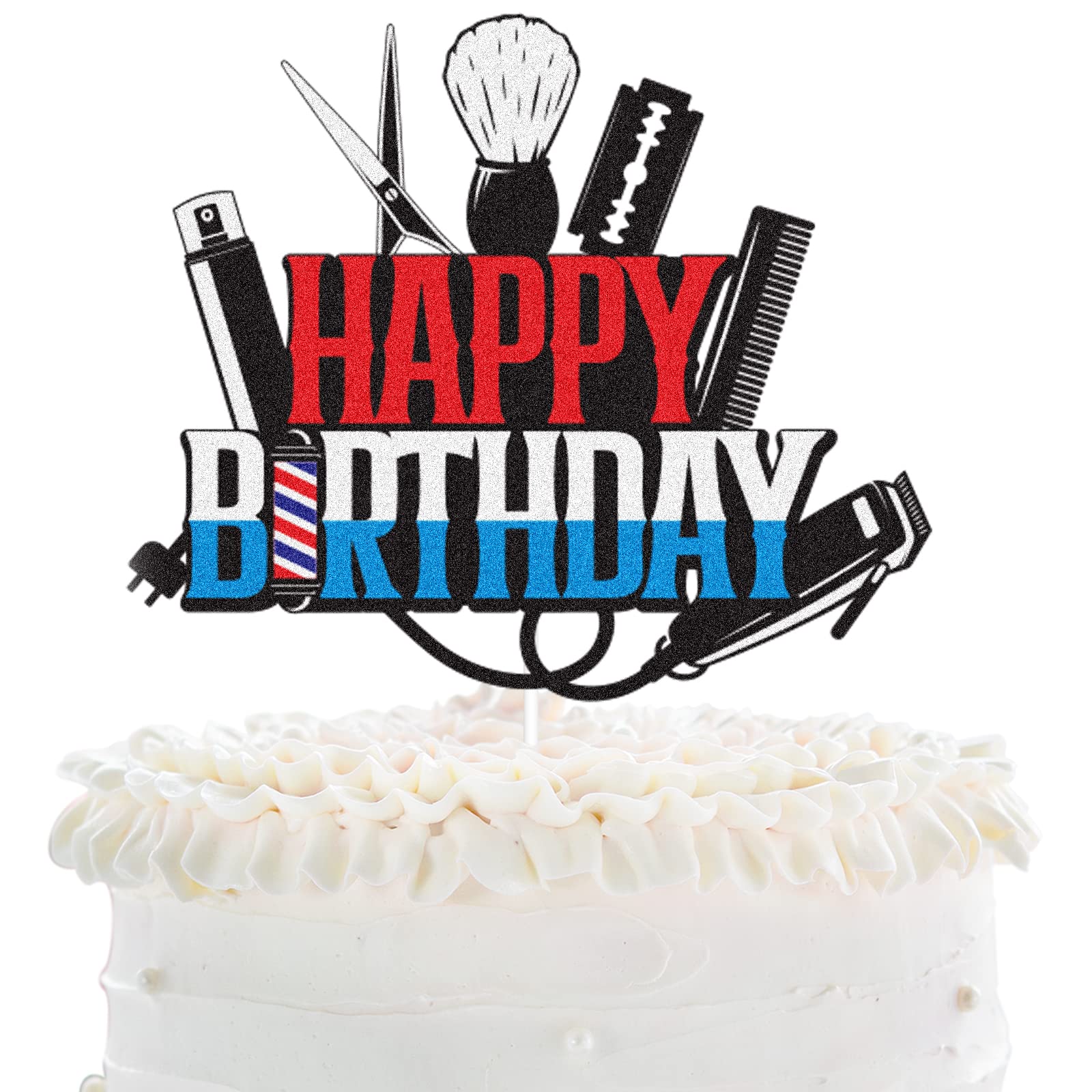 Hairstylist Barber HappyTRDN Birthday Cake Topper - Hairstylist Haircut ...