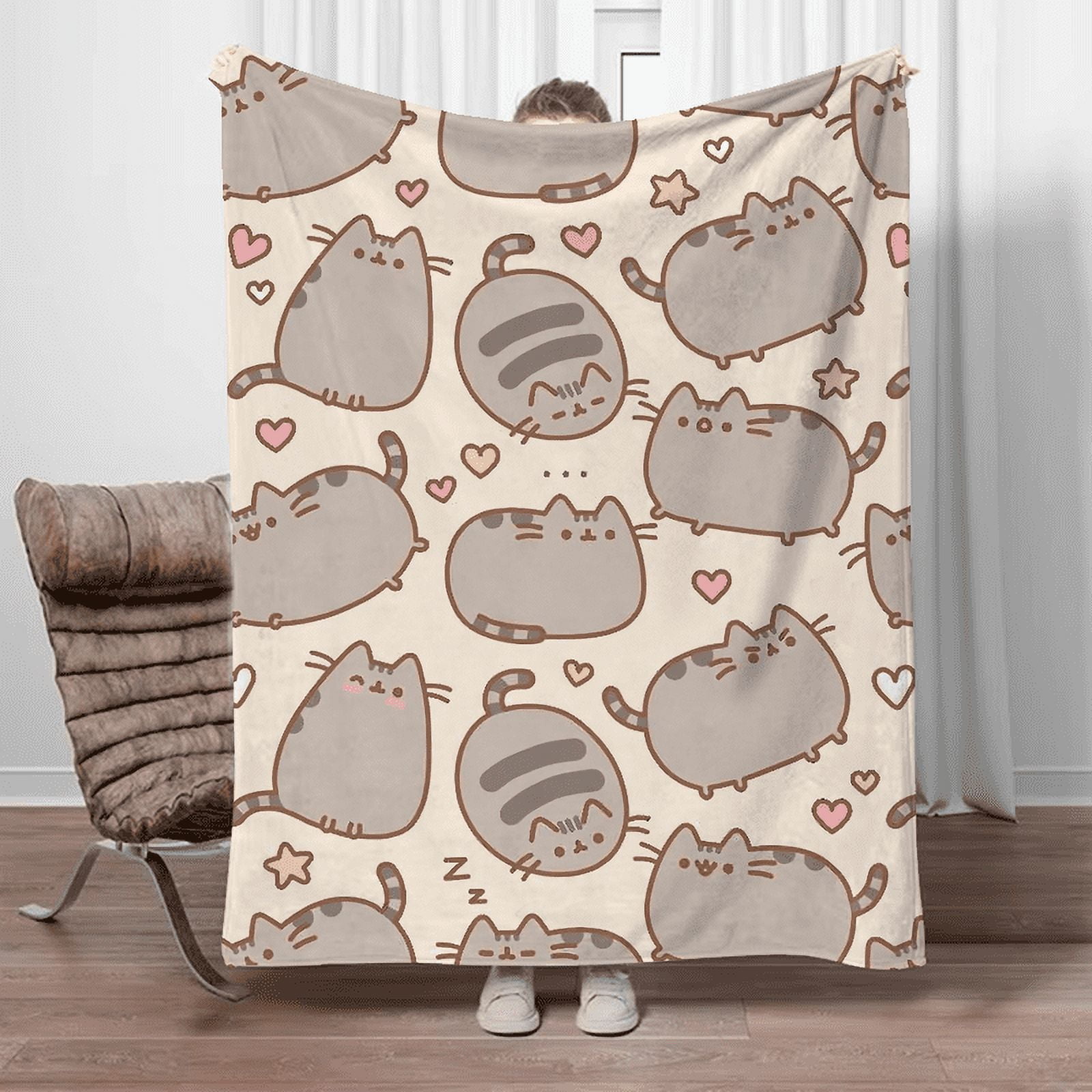 Hairy Blankets for Bed Throw Pusheens Designer Throw Blanket Sofa Thin ...