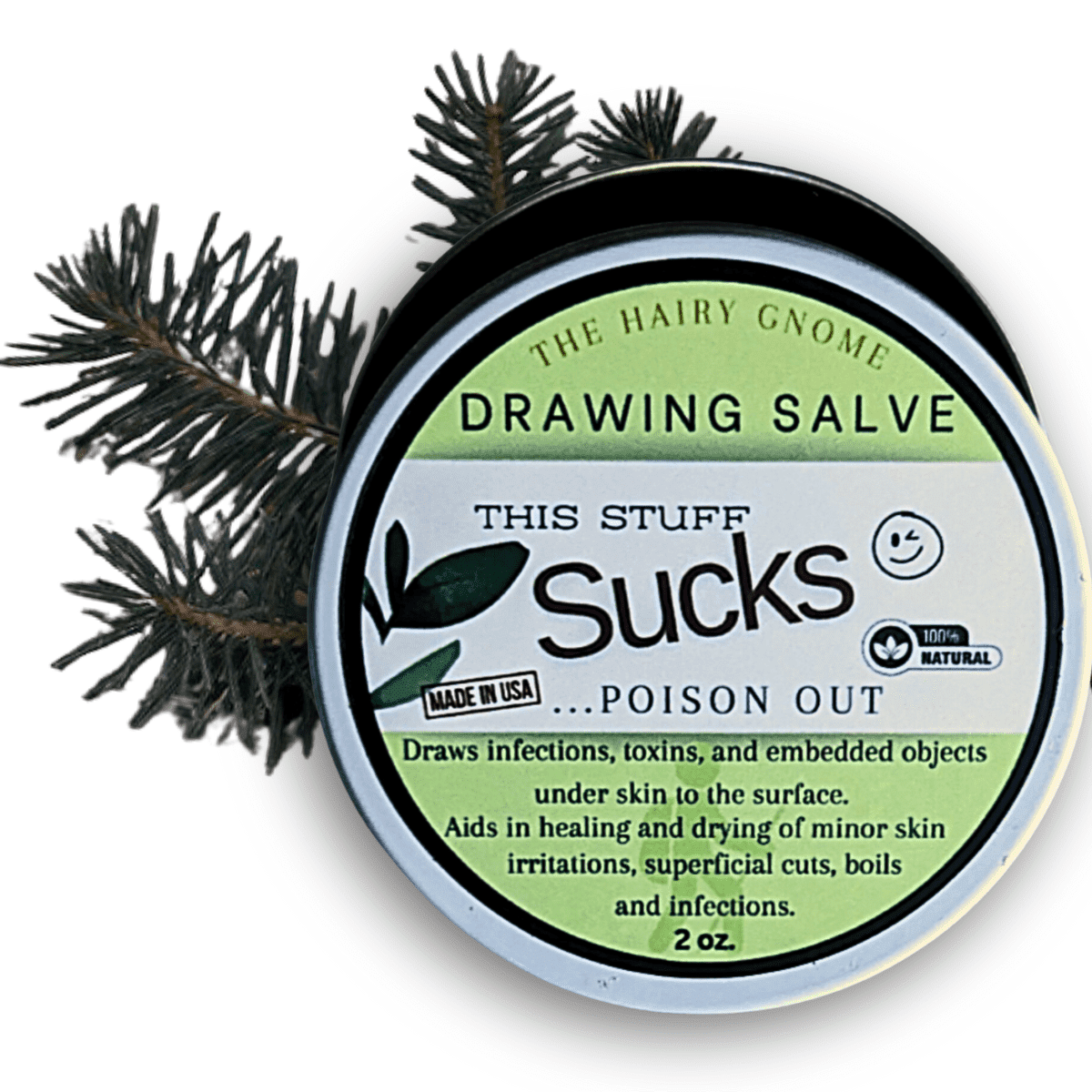 The Hairy Gnome- This Stuff Sucks... Poison Out... 2 oz All Natural Old ...