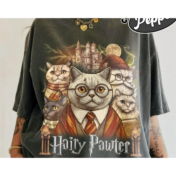 Hairy Pawter Cat , Wizard Cats Bootleg , Cat Wizard Fantasy Clipart ...