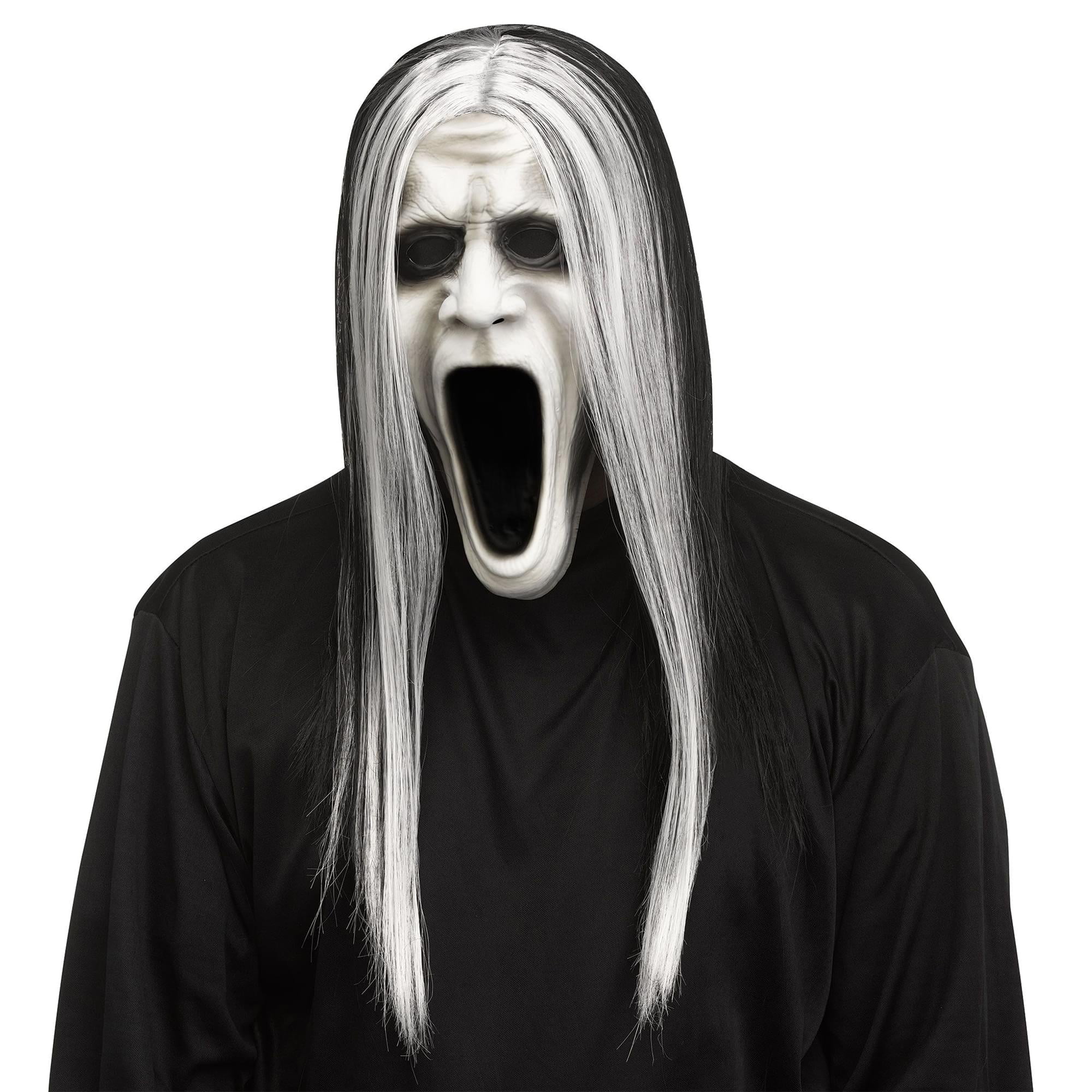 Fun World Hairy Screamer Adult PVC Mask, Scary Halloween Party Costume ...