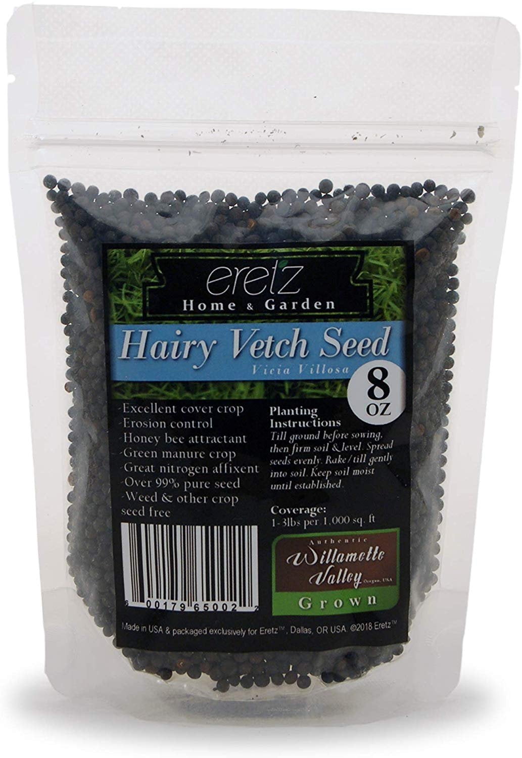 Hairy Vetch Legume Seed by Eretz - CHOOSE SIZE! Willamette Valley ...