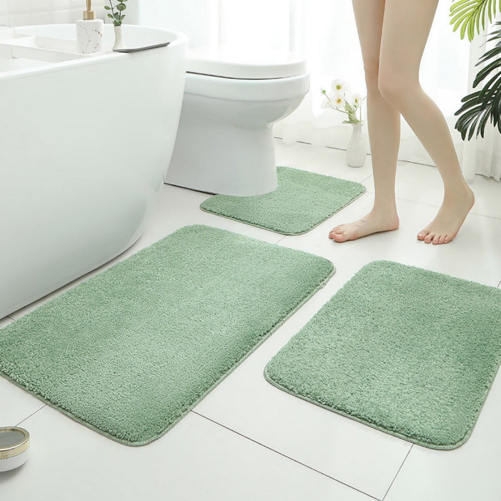 Haitang Grocery U-shaped+rectangular Floor Mat 2/3 Piece Set, Absorbent ...