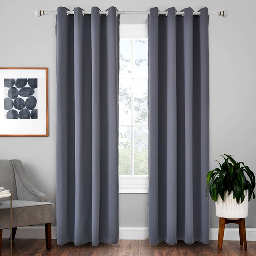 Haite Bedroom Blackout Window Curtain Grommet Room Darkening Curtain ...