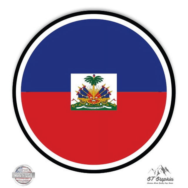 Haiti Flag - 3" Vinyl Sticker - For Car Laptop I-Pad Phone Helmet Hard ...