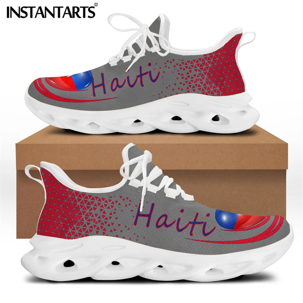 Haiti Flag Brand Design Flats Men Shoes Casual Sneakers Lace-up Summer ...