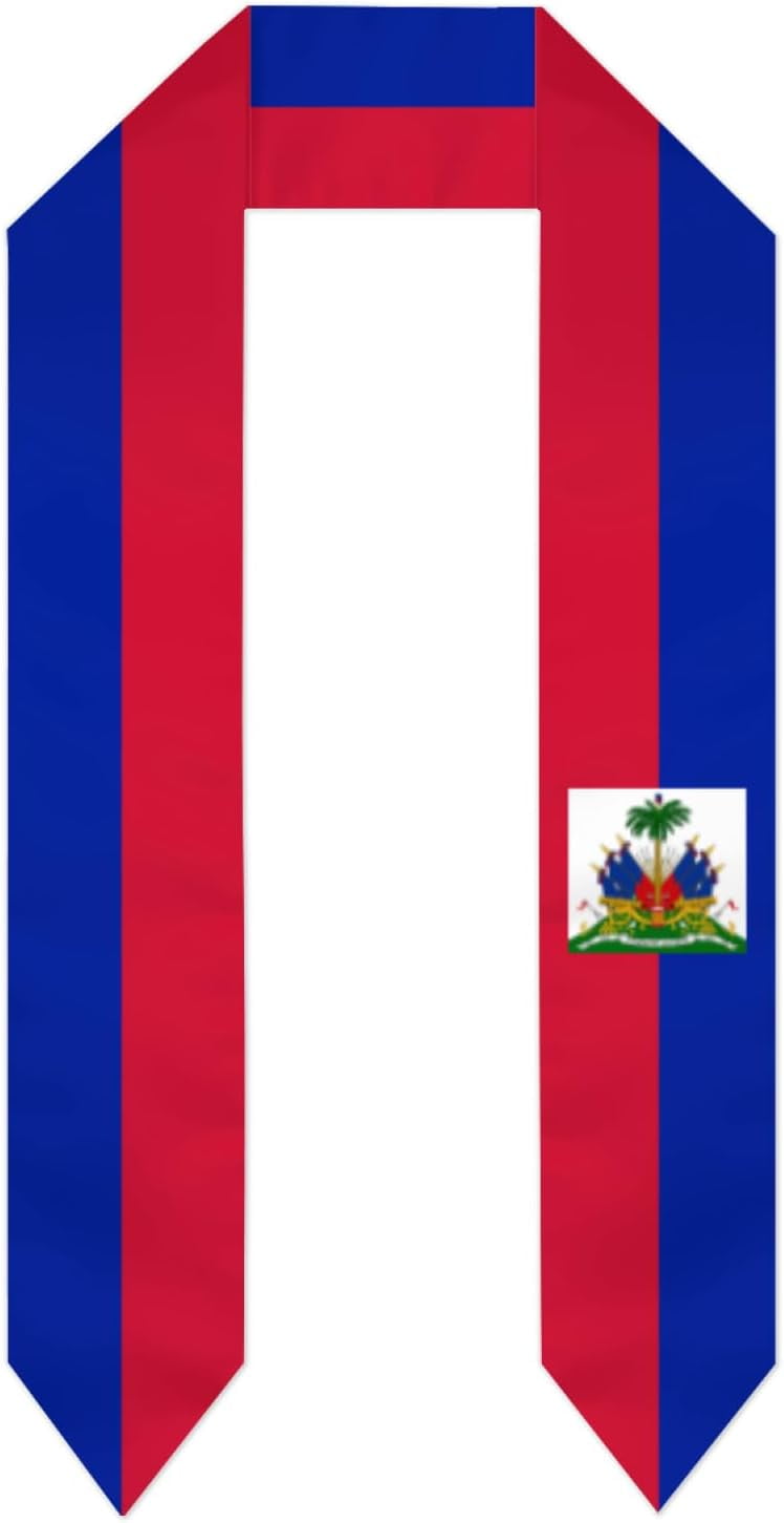 Haiti Flag Emblem Graduation Stoles Shawl Sash Scraf For Study Aboard ...