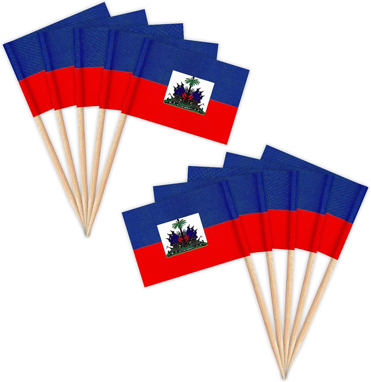 Haiti Flag Haitian Toothpick Flags,Small Mini Haiti Cupcake Toppers ...