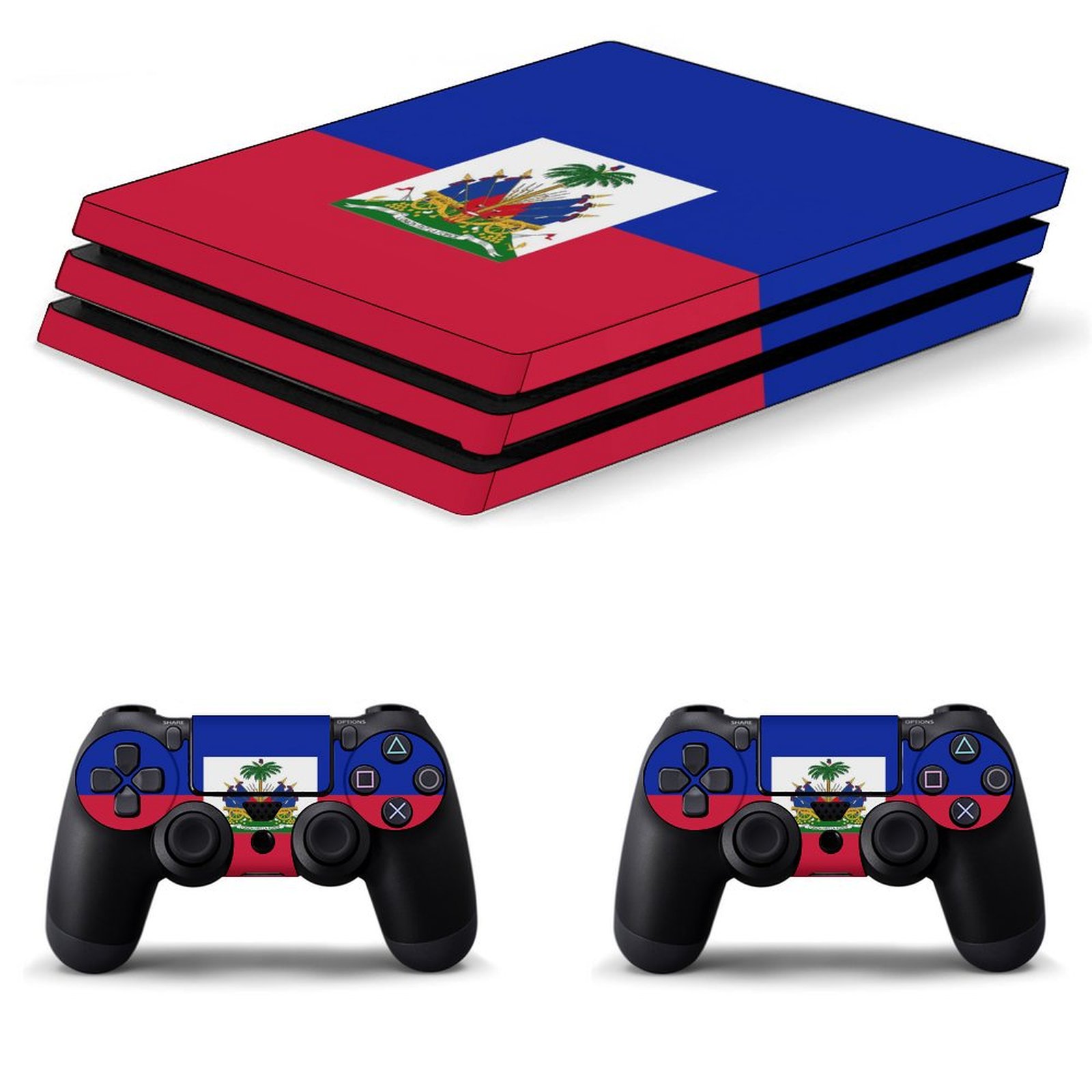 Haiti Flag PS4/PS4 Pro/PS4 Slim Skin Sticker For Console And Controller ...