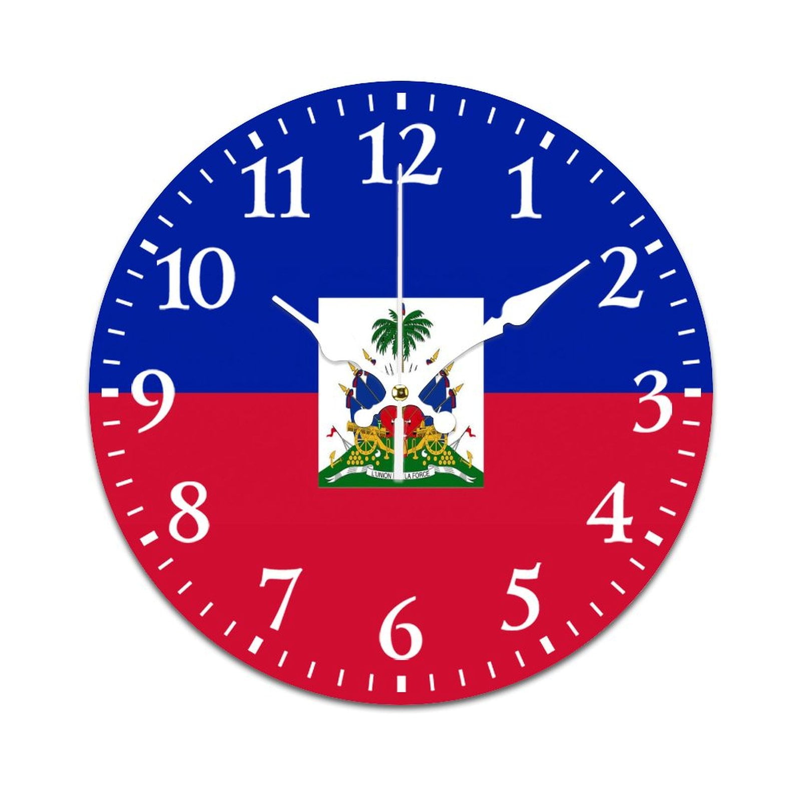 Haiti Flag Wall Clock Modern Design Clocks Wall Hanging Home Office ...