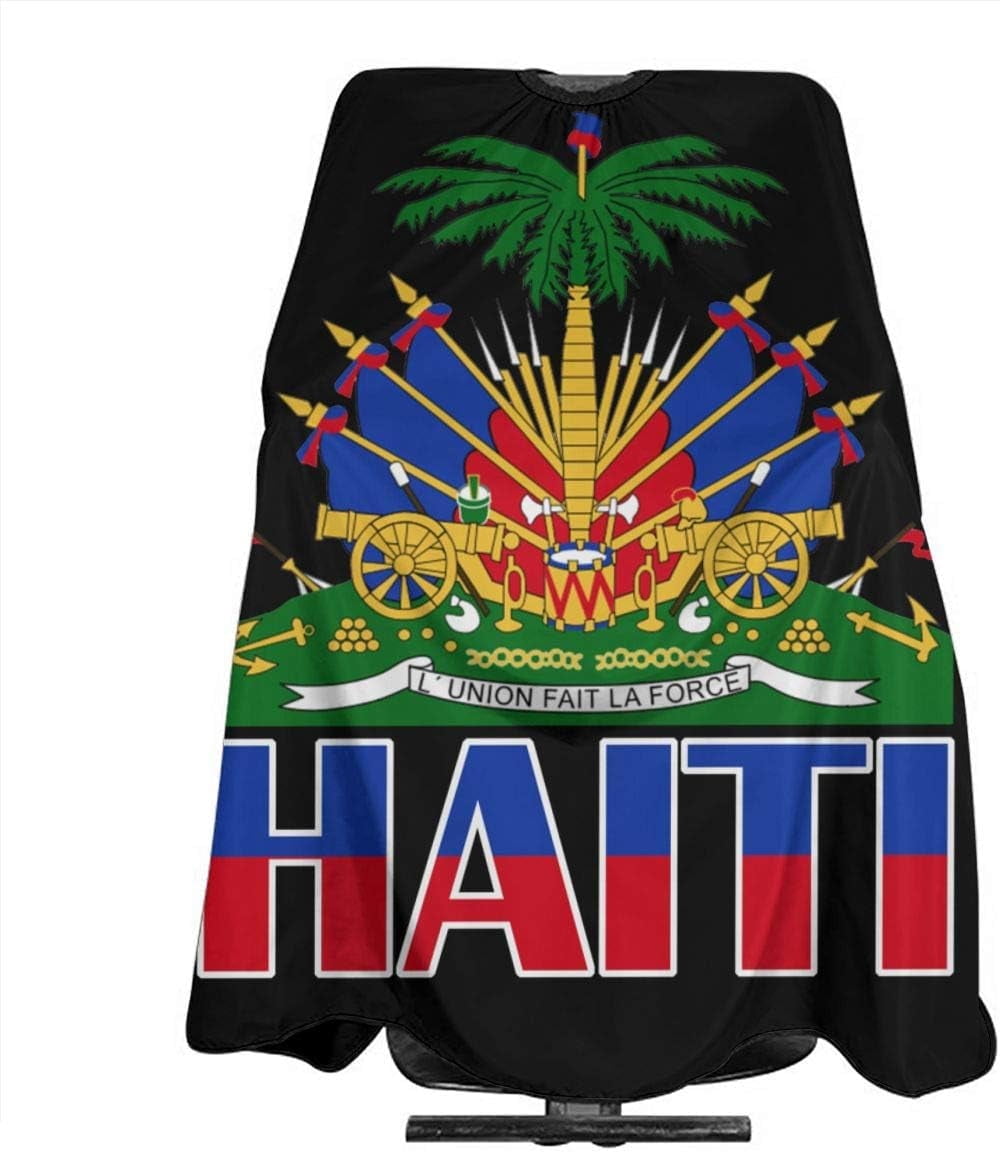 Haiti Haitian Flag Coat Of Arm Salon Hair Cutting Cape Cloth Barber ...
