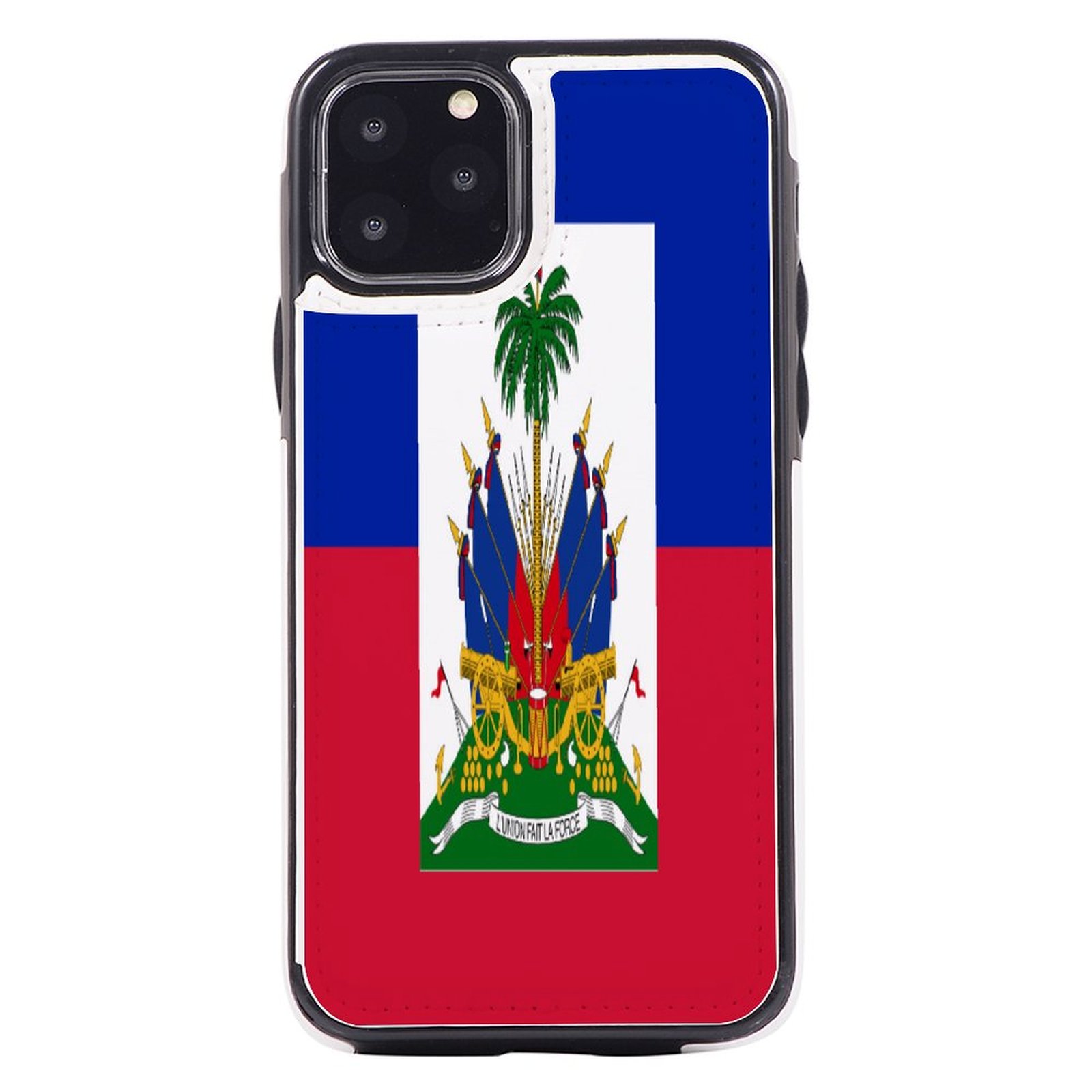 Haiti Haitian Flag Coat of Arms Red Leather Wallet Case for iPhone 16 ...