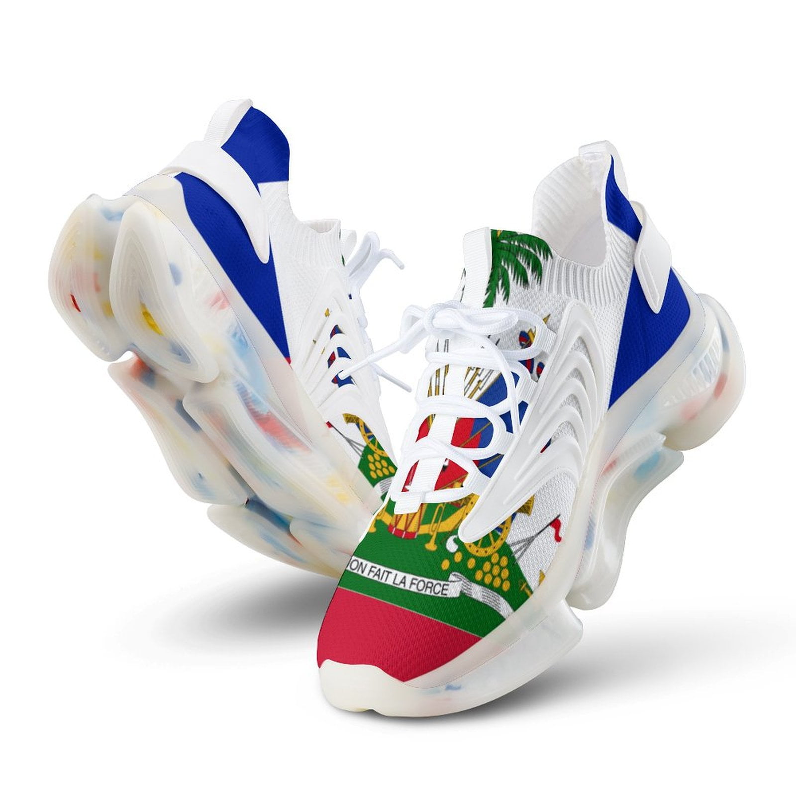 Haiti Haitian Flag Coat of Arms Red Walking Shoes for Men Woman ...