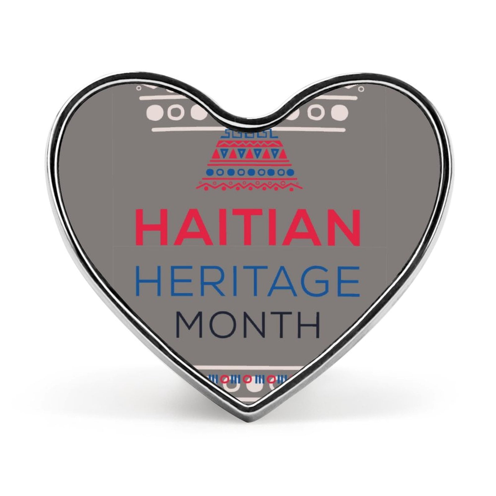 Haiti Haitian Flag Day Haitian Heritage Month Pins Heart Buttons Enamel ...