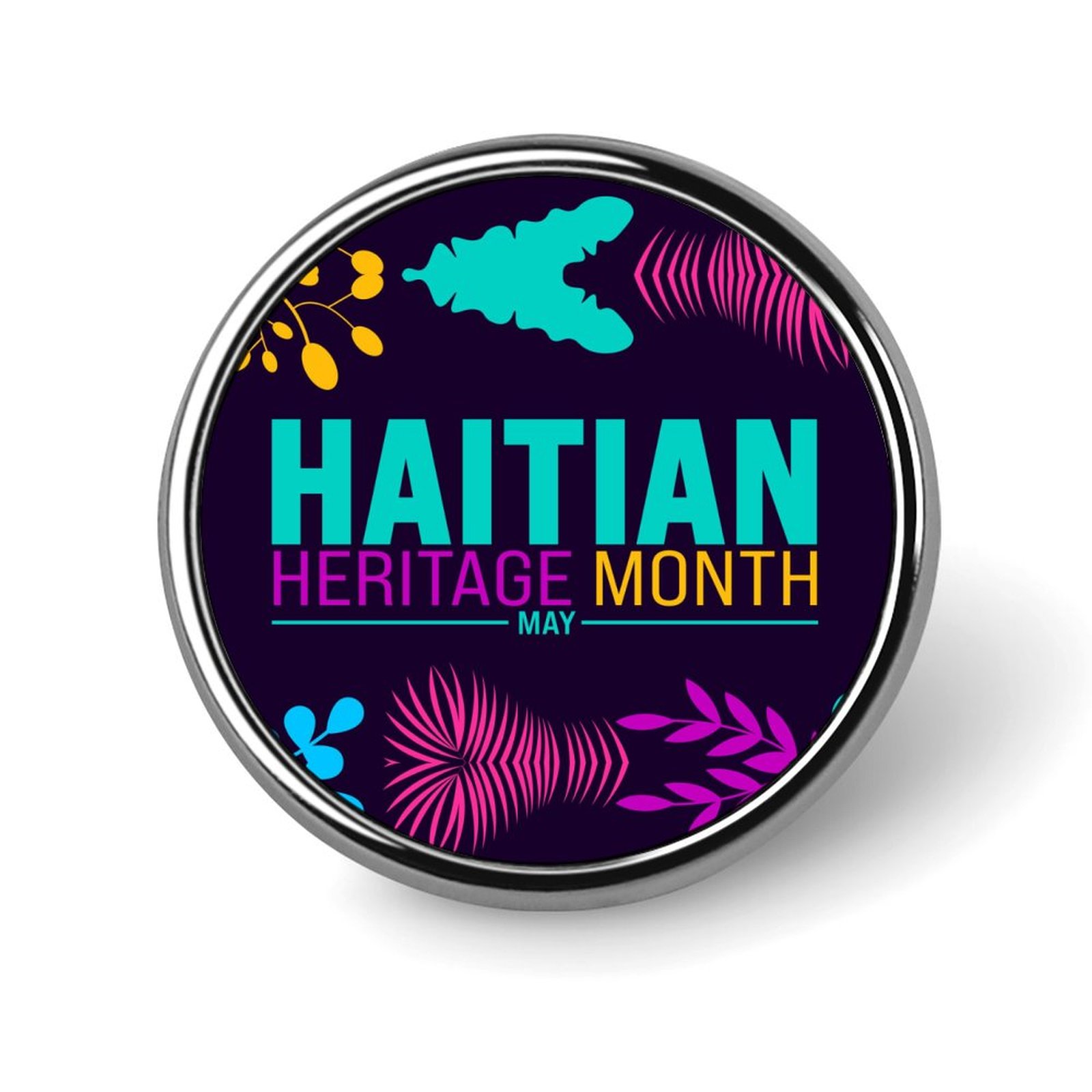 Haiti Haitian Flag Day Haitian Heritage Month Pins Round Buttons Enamel ...