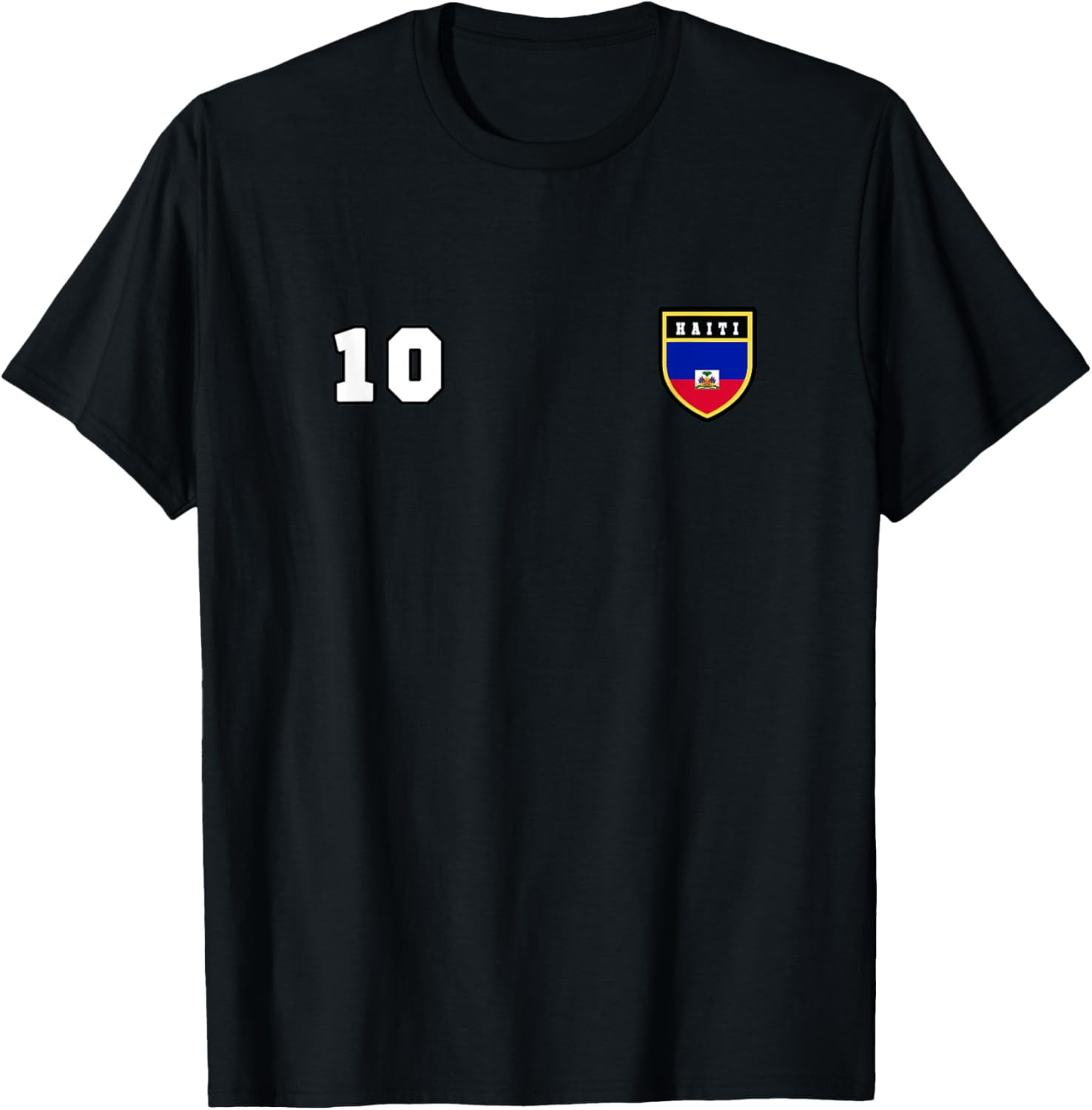 Haiti Number 10 Soccer Flag Football # Ten Jersey Haitians T-Shirt ...