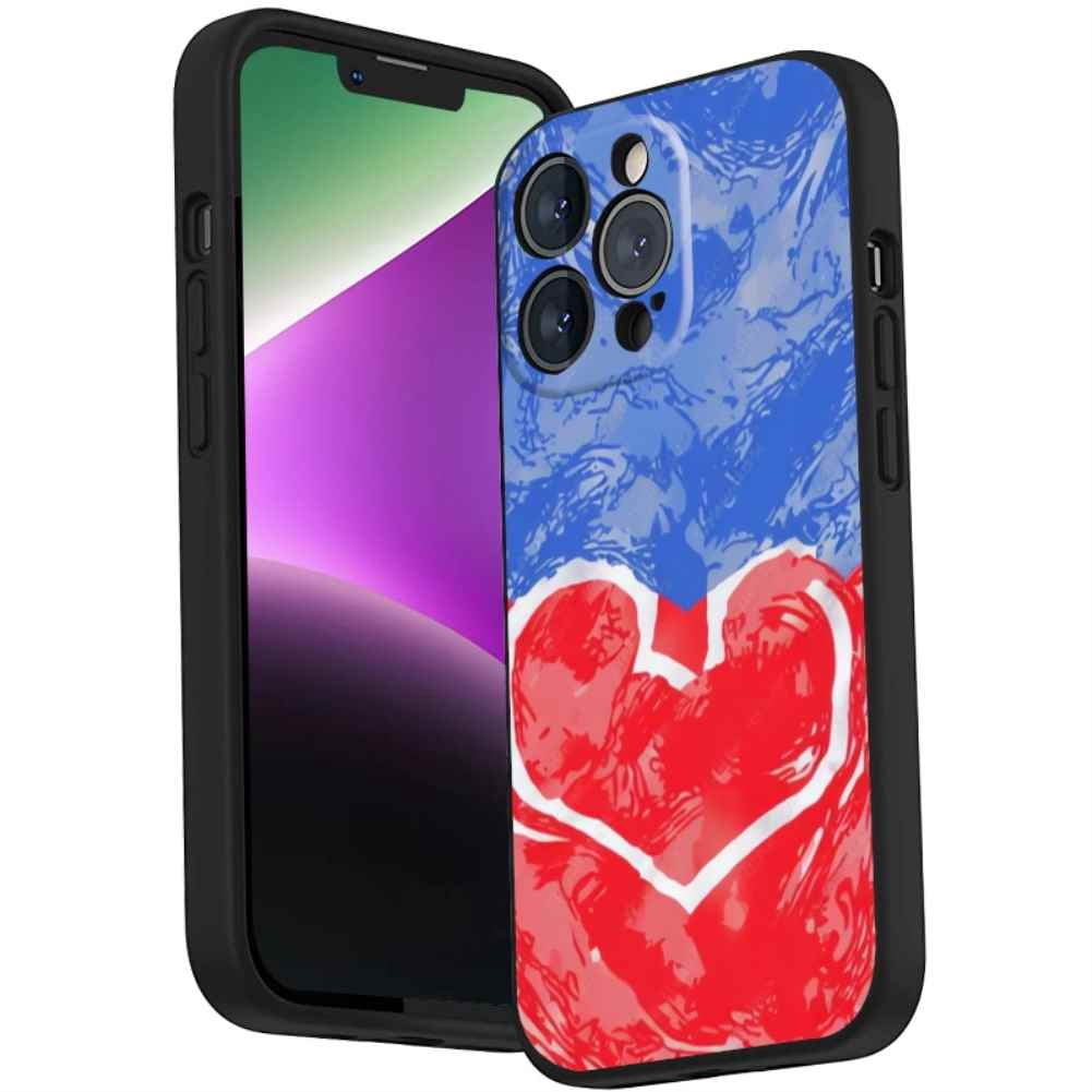 Haiti-Themed-Tough-Haitian-Flag-Colors-with-Hearts-Design-53 phone case ...