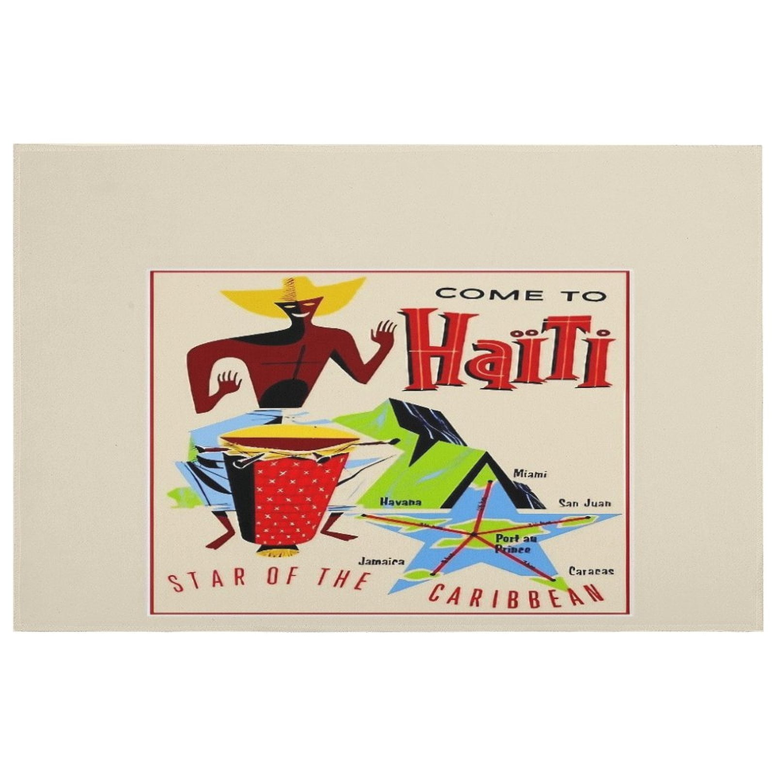 Haiti Vintage Tourism Advertisement Adult Home Decor Bedroom Living ...