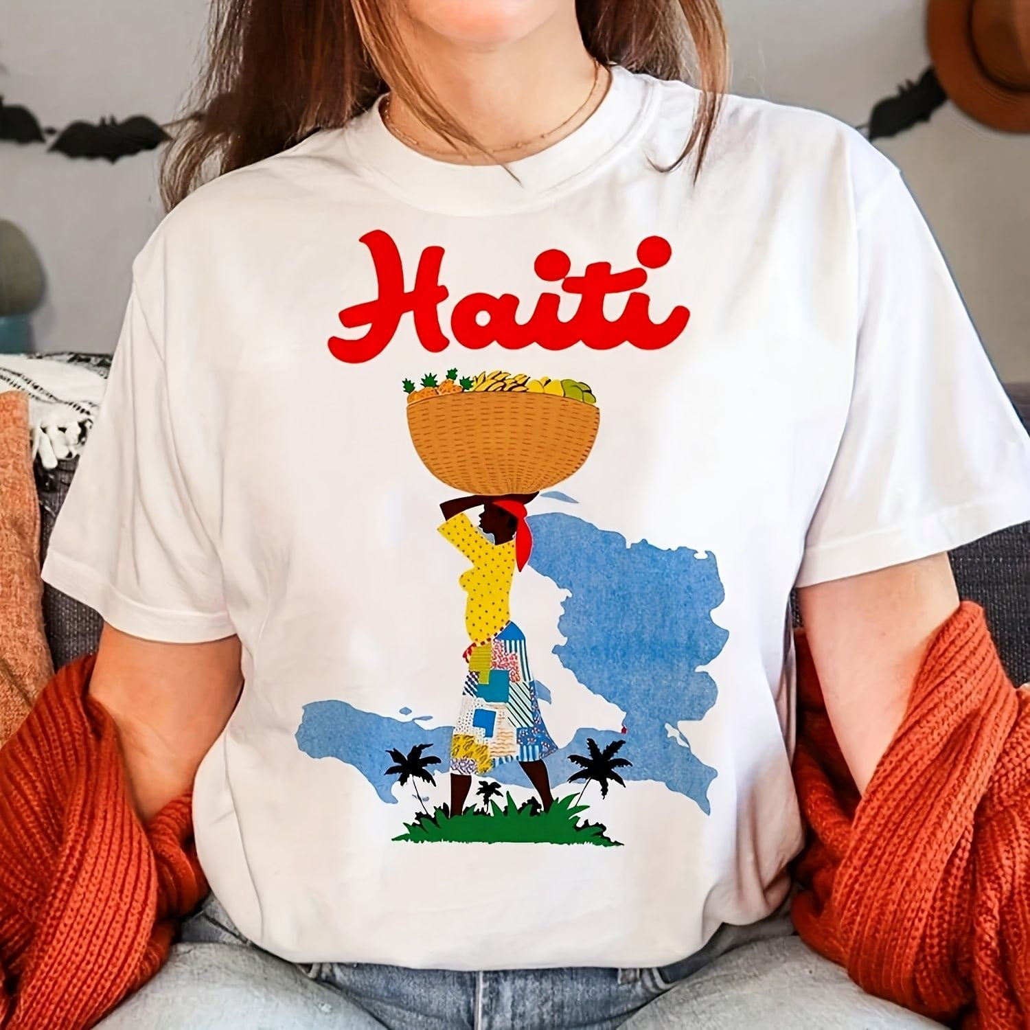 Haiti Wo Funny Y2K Haruku T-S1Hir Female Funny Clog Aesthetic Clothes ...