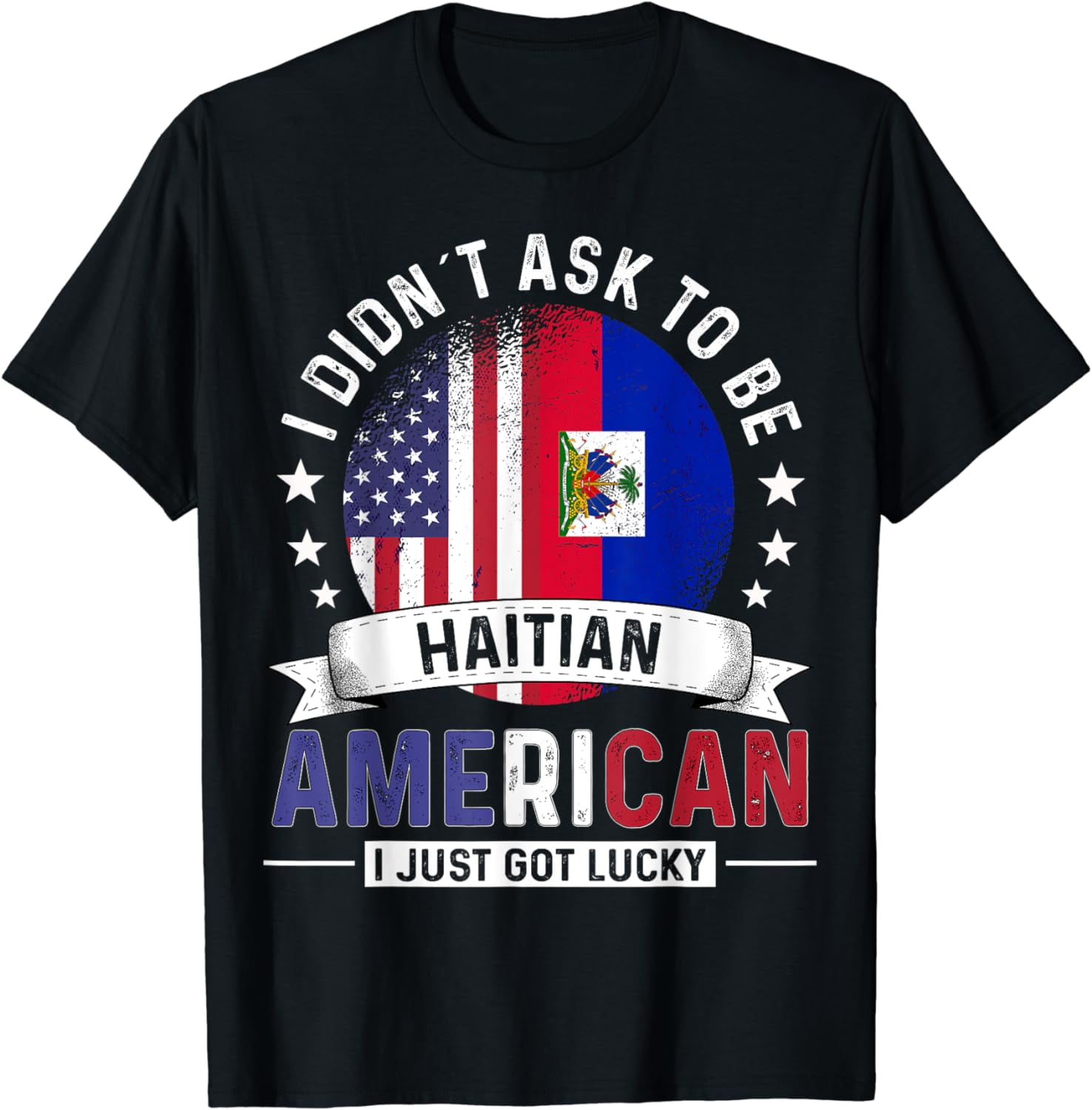 Haitian American Countries Flags Pride Country Haiti Flag Cotton T ...