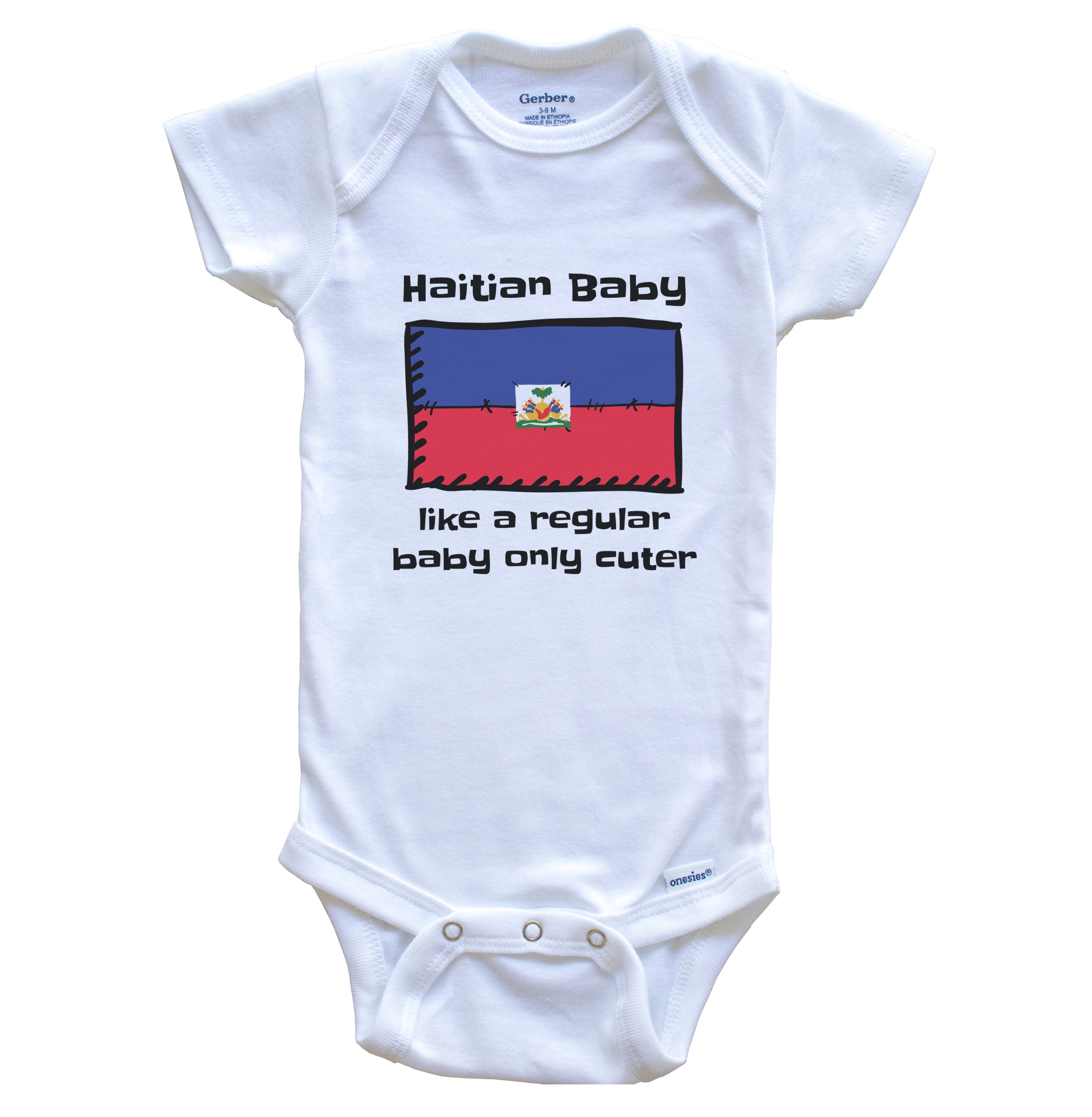 Haitian Baby Like a Regular Baby Only Cuter Funny Haiti Flag Baby ...