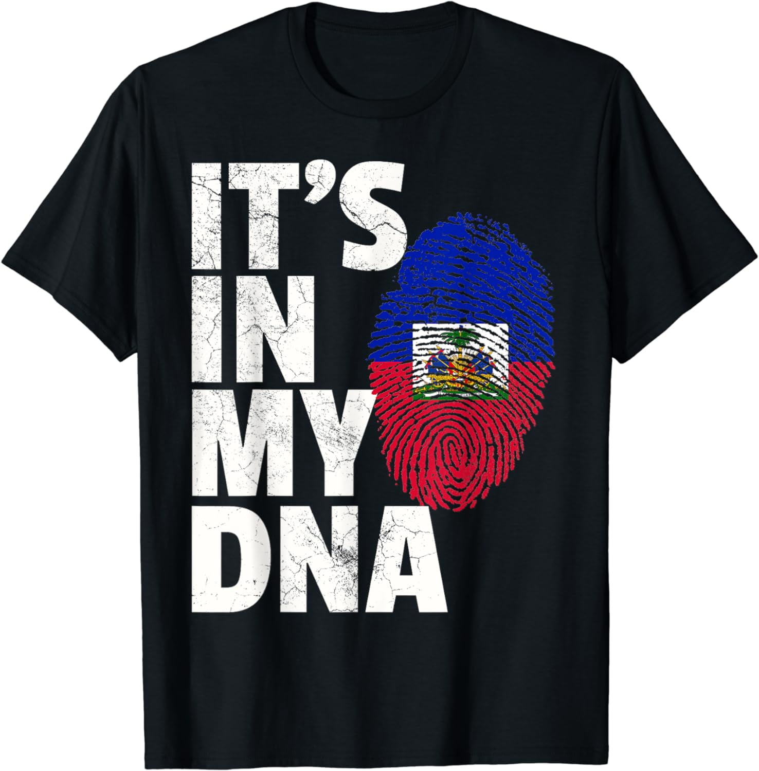 Haitian Flag Nou La Distressed Zoe Pound Cool Haiti T-Shirt - Walmart.com