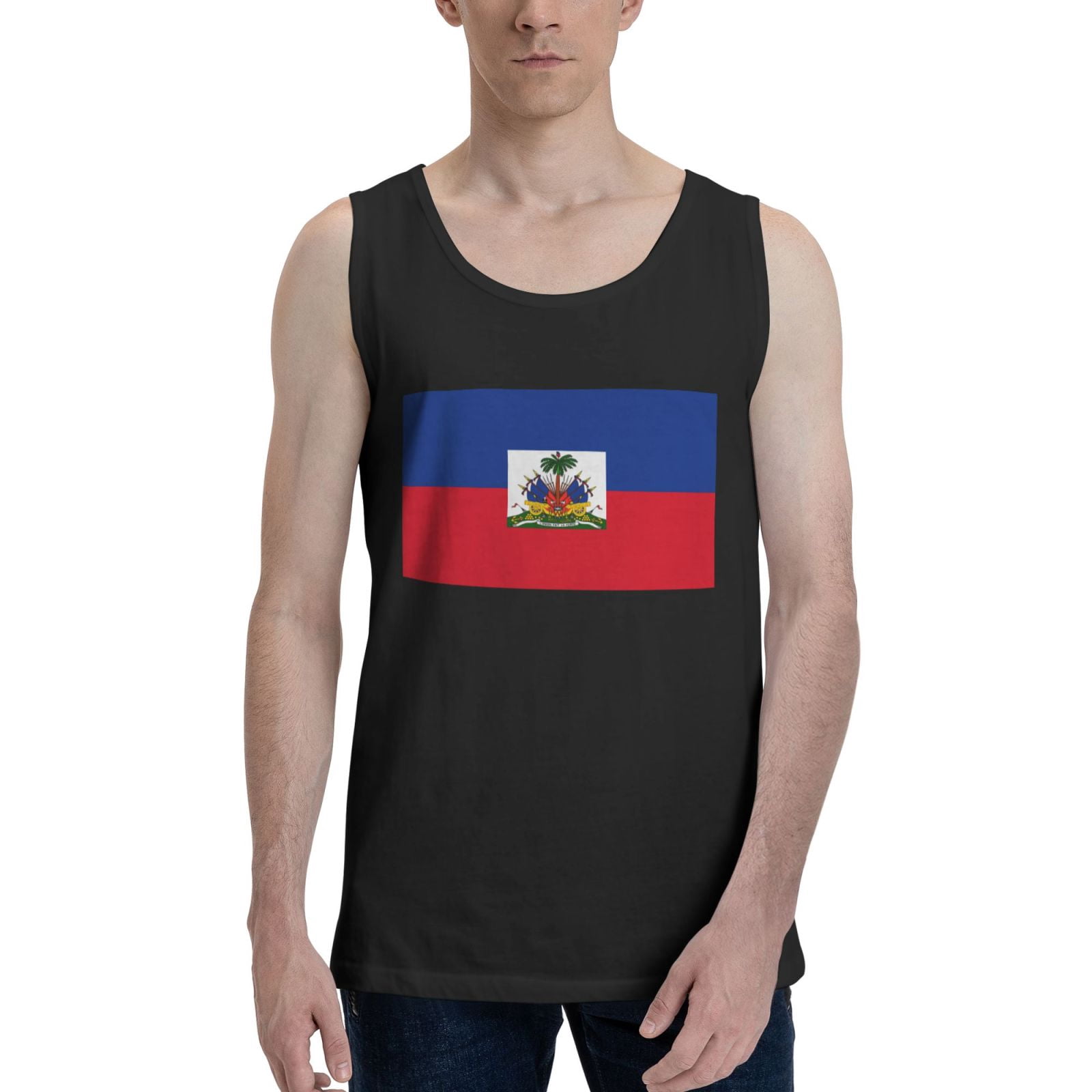 Haitian Flag Workout Tank Tops Gym Muscle Tee Bodybuilding Fitness ...