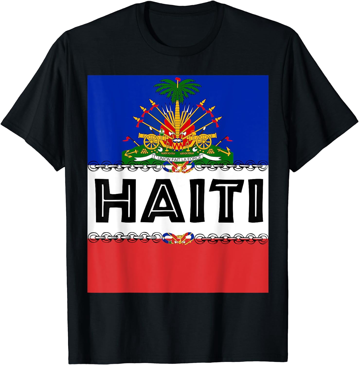 Haitian Pride for Haiti Flag Day Gift Ayiti Chains Zoe T-Shirt ...