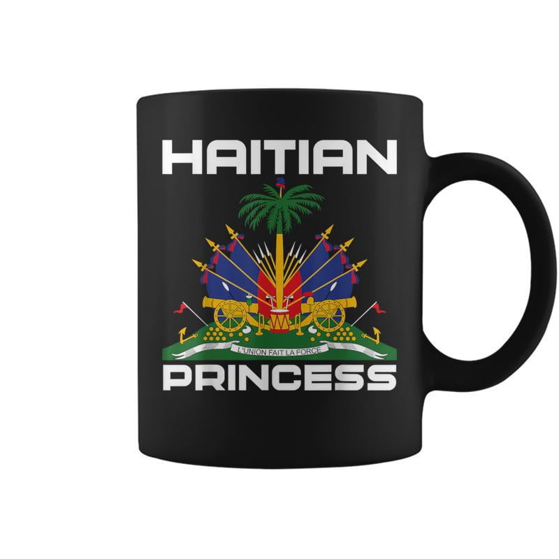 Haitian Princess Melanin Haiti Flag Princess Crown Coffee Mugs ...