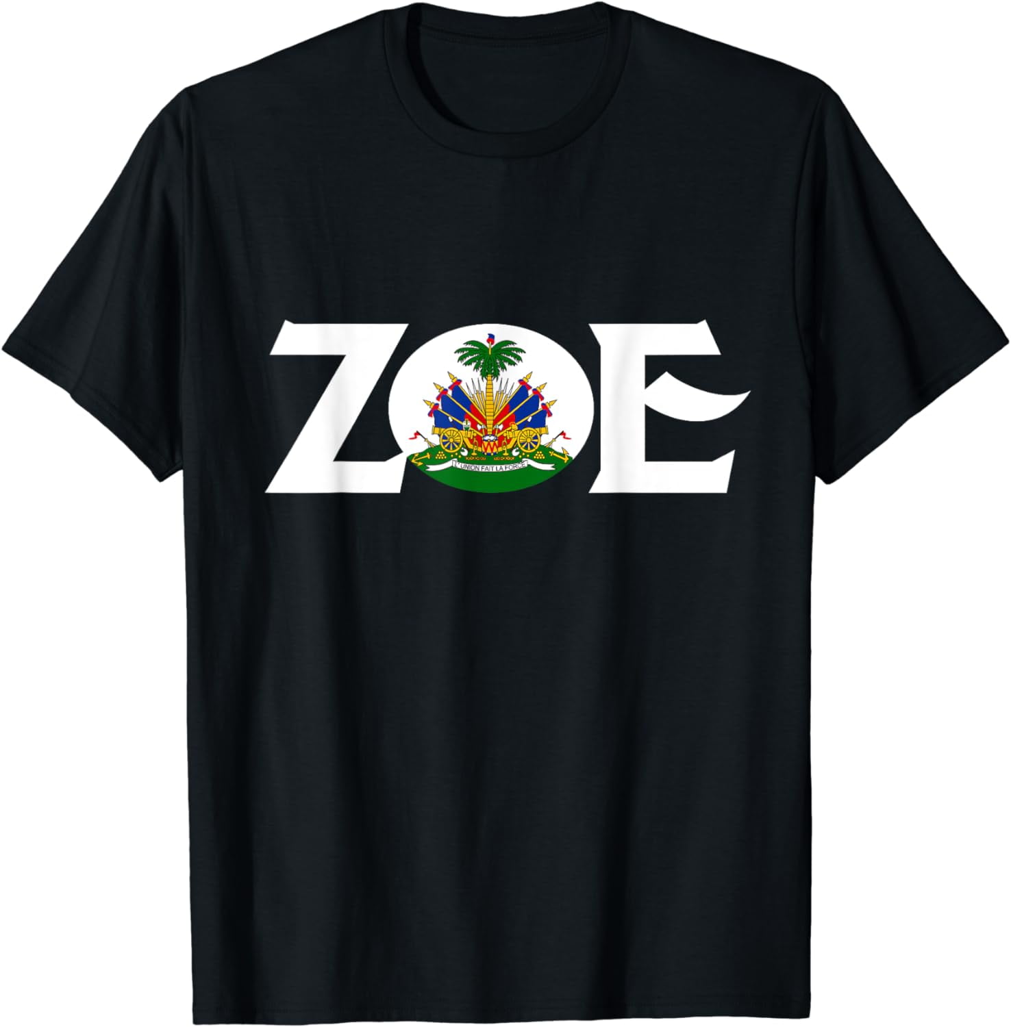 Haitian ZOE Pride Flag Tshirt Love Haiti Coat Of Arms Tee - Walmart.com